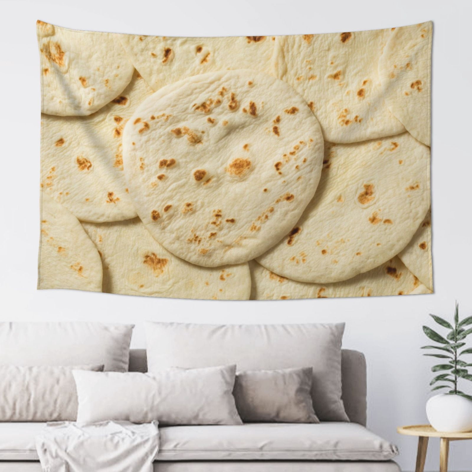 Xecao Taco Tortillas Print Tapestry, Wall Hanging Room Funny Decor ...