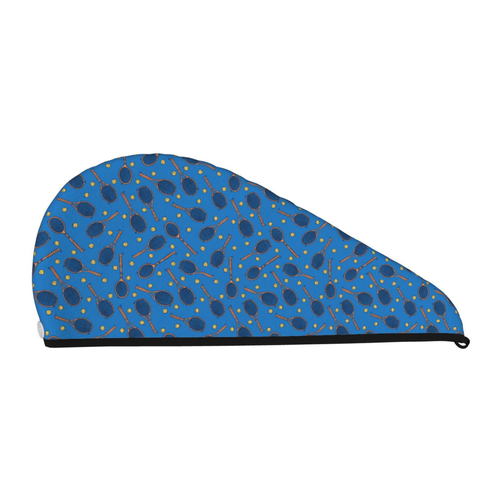 Xecao Tennis Rackets 1 Print Hair Towel, Hair Turbans for Wet Hair ...