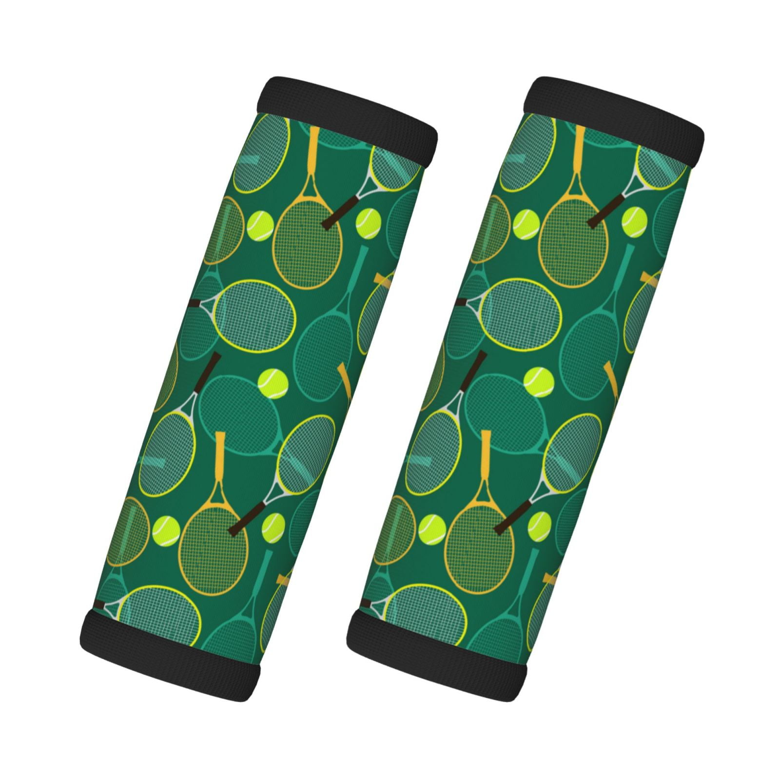 Xecao Tennis Rackets and Balls Print 2 Pack Luggage Handles Wrap Grips ...