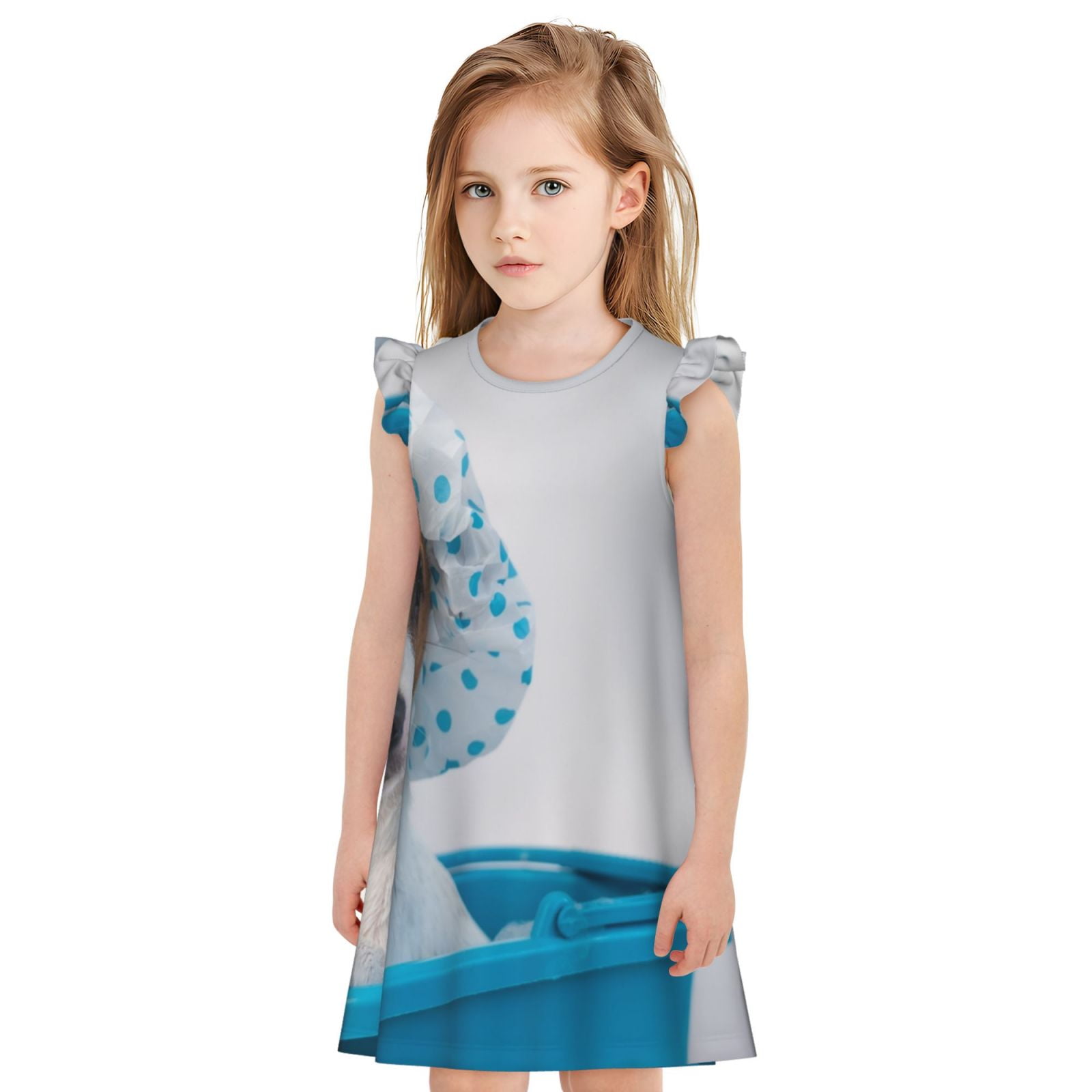 Xecao Terrier Takes A Bath With Shower Cap Print Pajama Dresses for ...