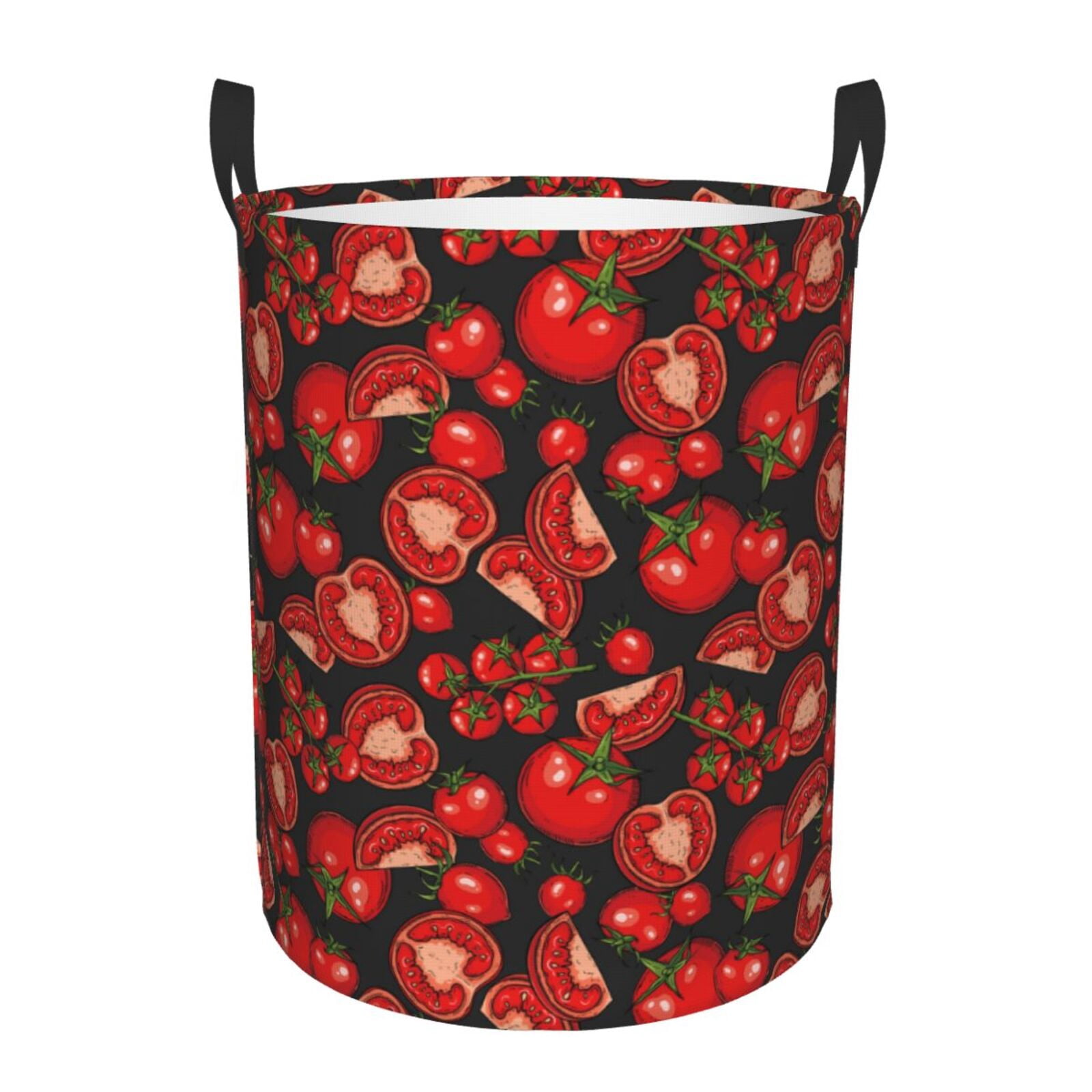 Xecao Tomato Print Laundry Hamper Basket,designed for Blanket Storage ...