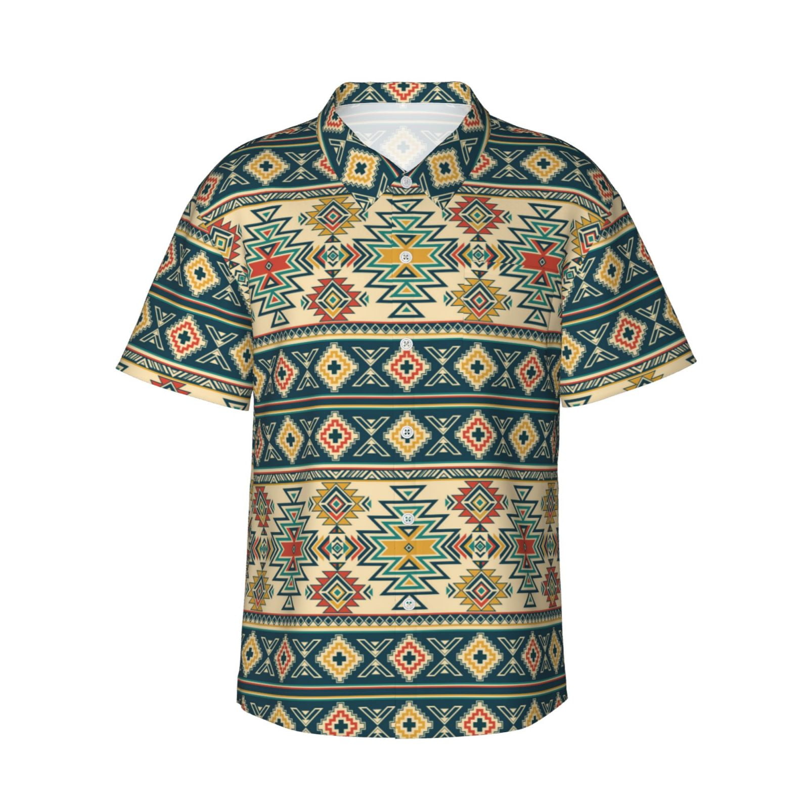 Xecao Traditional Tribal Aztec1 print Hawaiian shirt - a stylish short ...