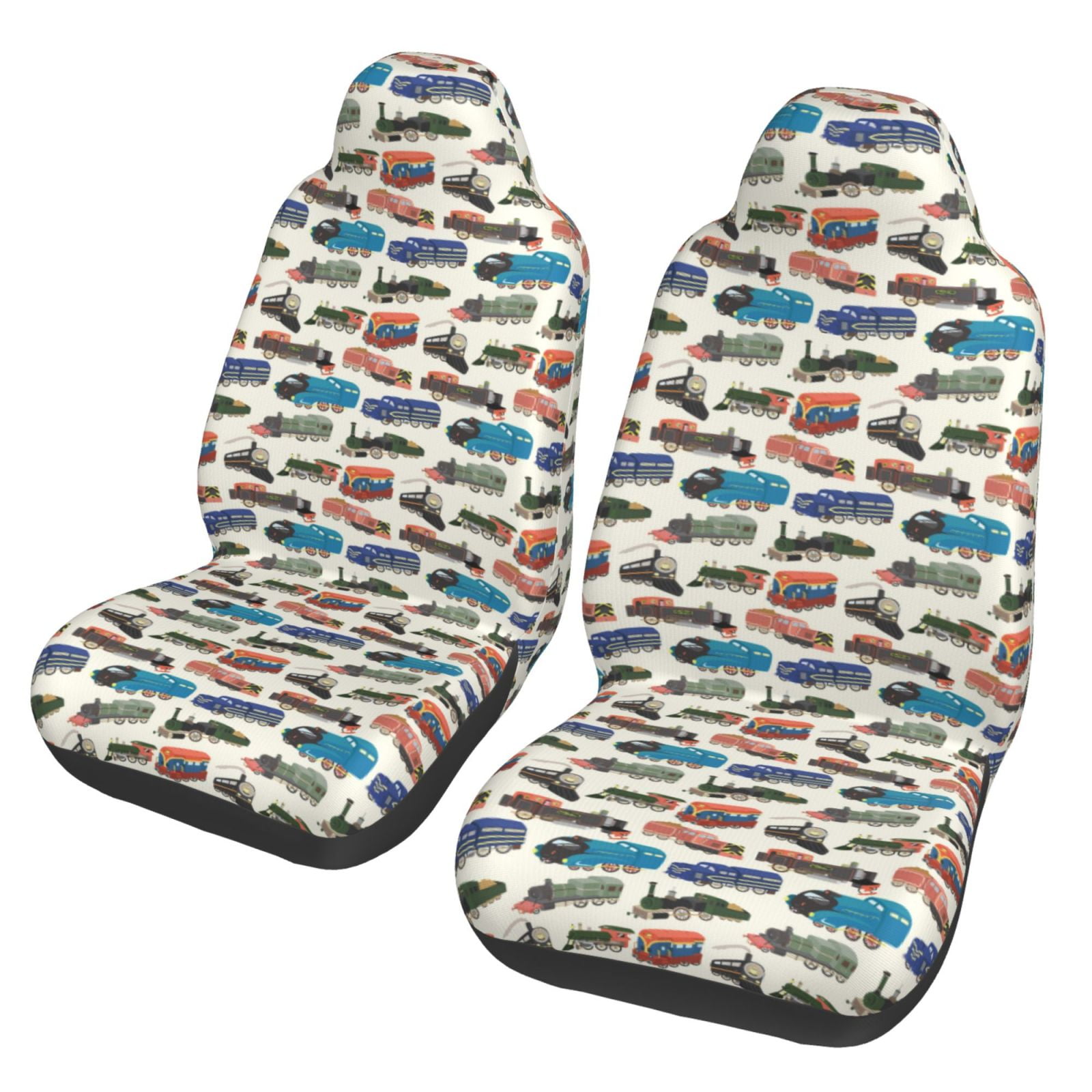 Xecao Train Print Car Seat Cover in That Fits Most Cars, Vans, SUVs ...