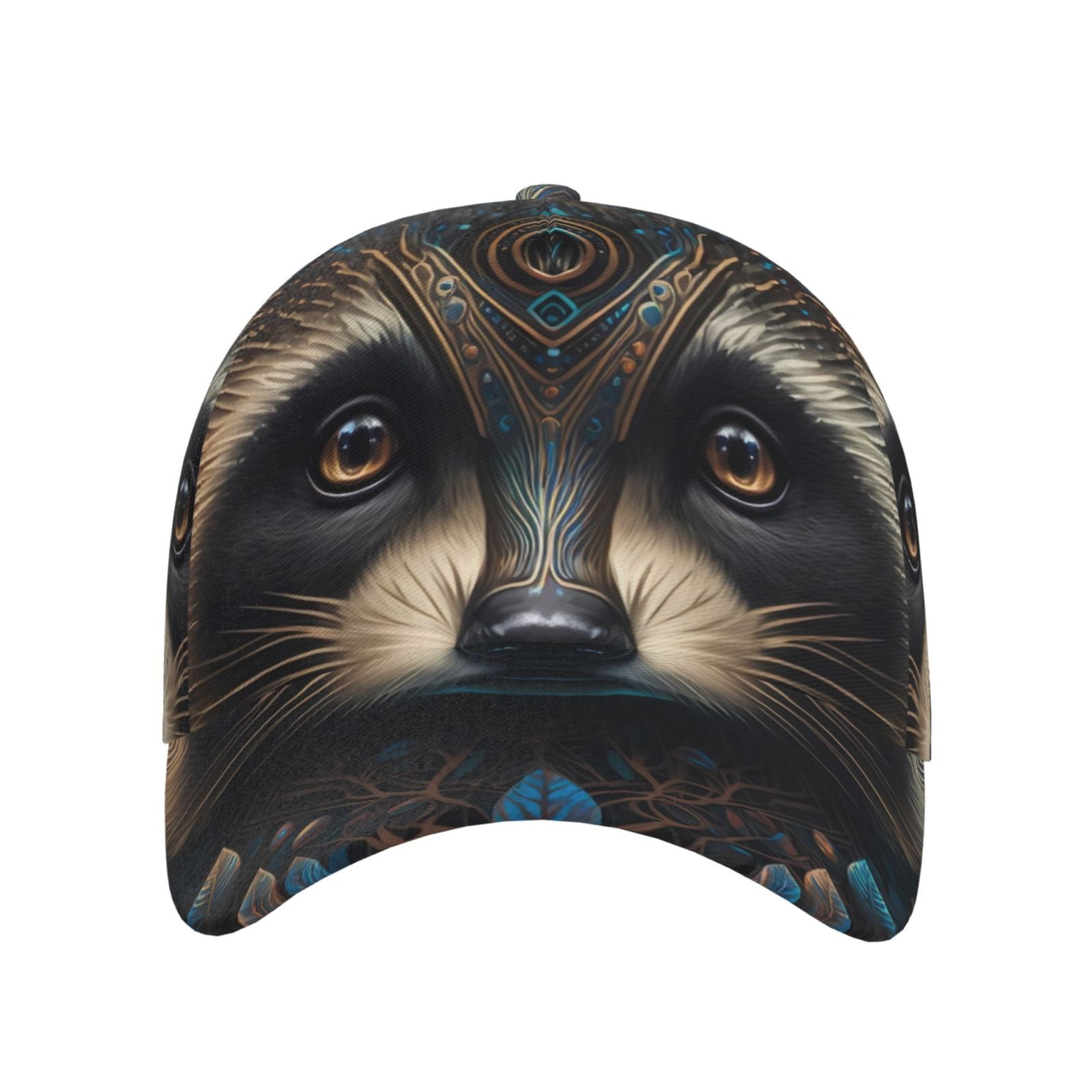 Xecao Tribal Style Raccoon for Baseball Cap: Unisex, crafted from ...