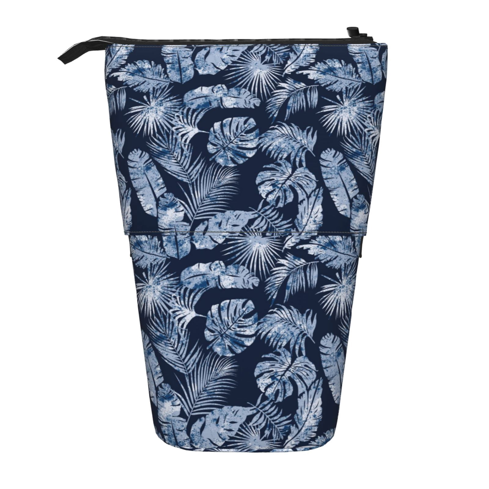 Xecao Tropical Leaves Print Telescopic Pencil Bag Pen Holder Pop Up ...