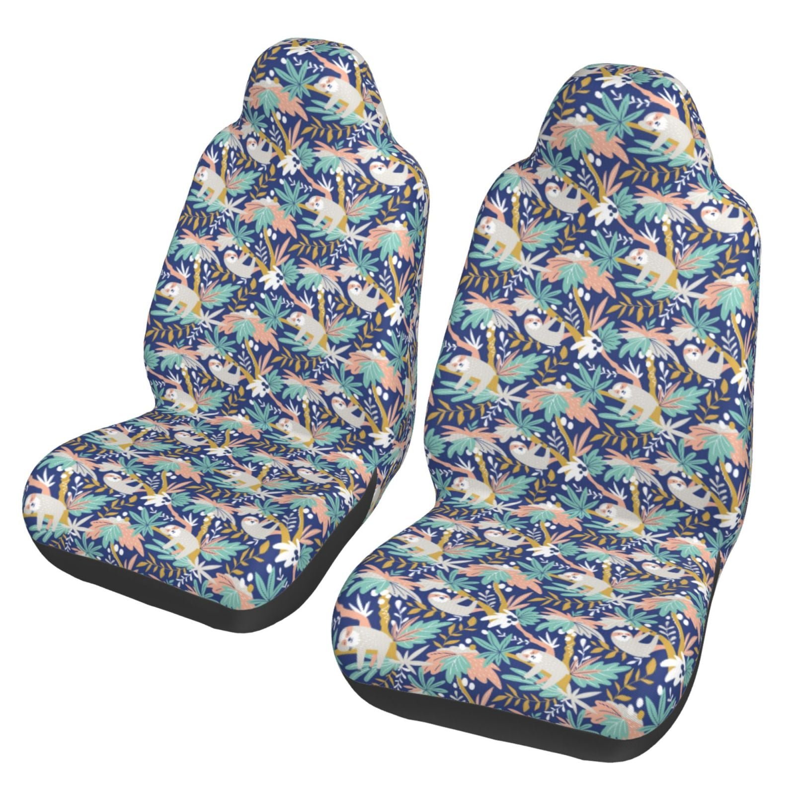 Xecao Tropical Sloth Print Car Seat Cover in That Fits Most Cars, Vans ...