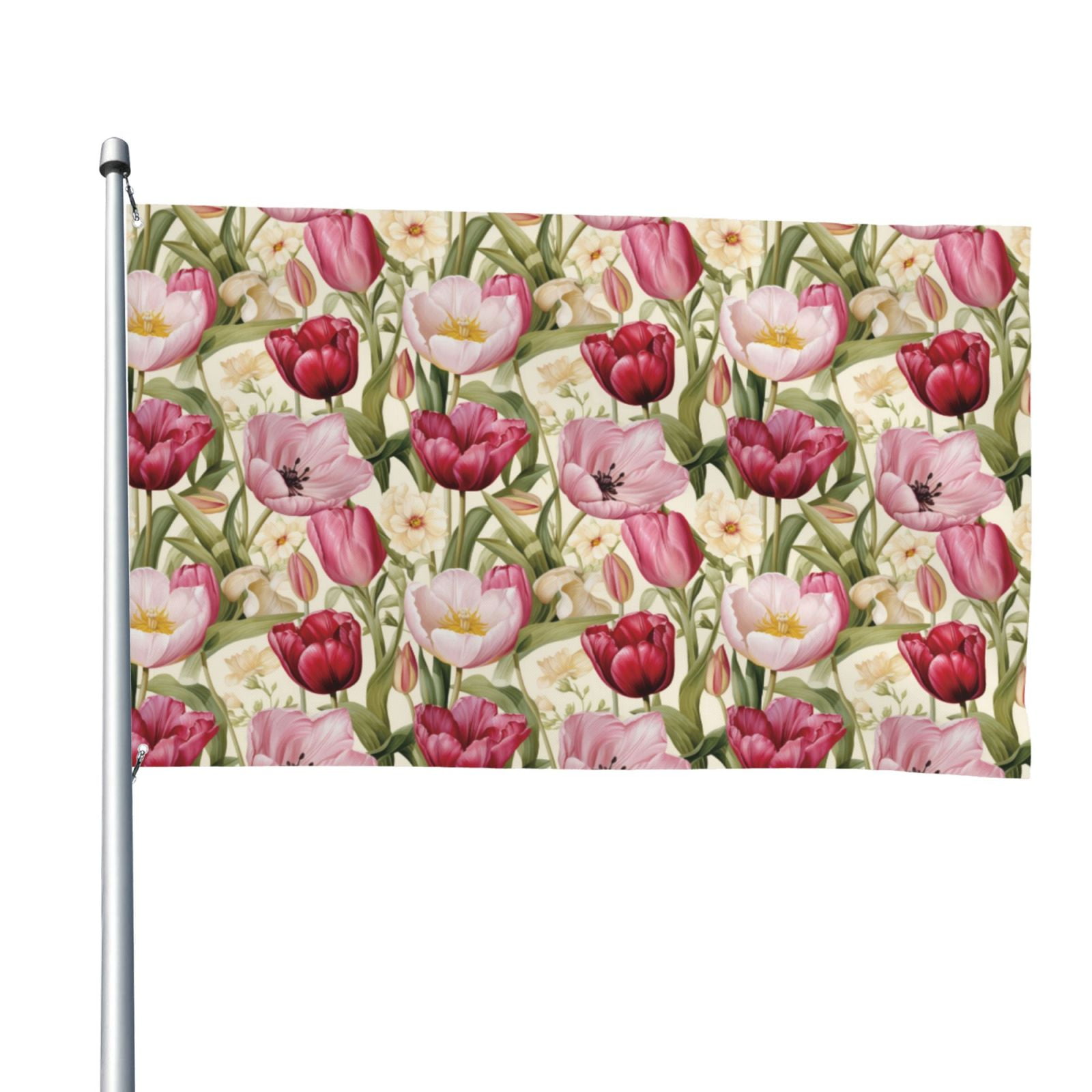 Xecao Tulips Flowers for Longest Lasting Flag, Made From Polyester, UV ...