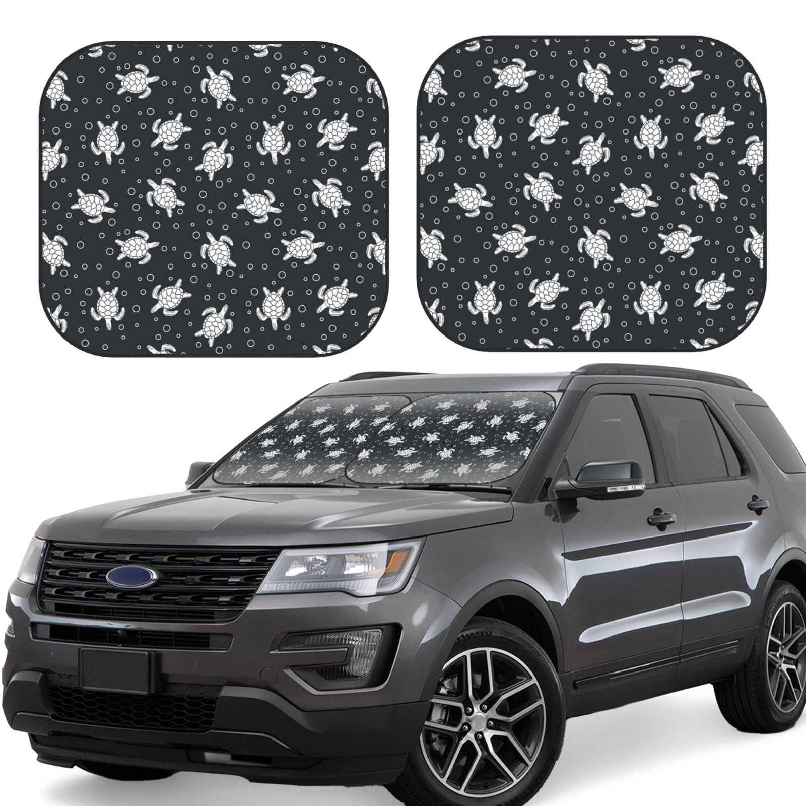 Xecao Turtle for Foldable Car Sun Shades (2-Pack) offer sun protection ...