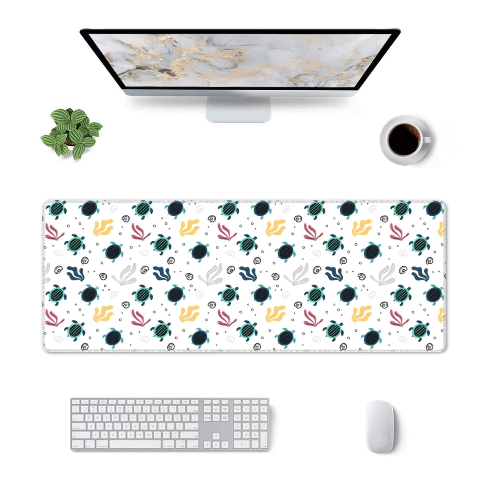Xecao Turtles And Corals for Mouse Pad - Waterproof Extended Contour ...
