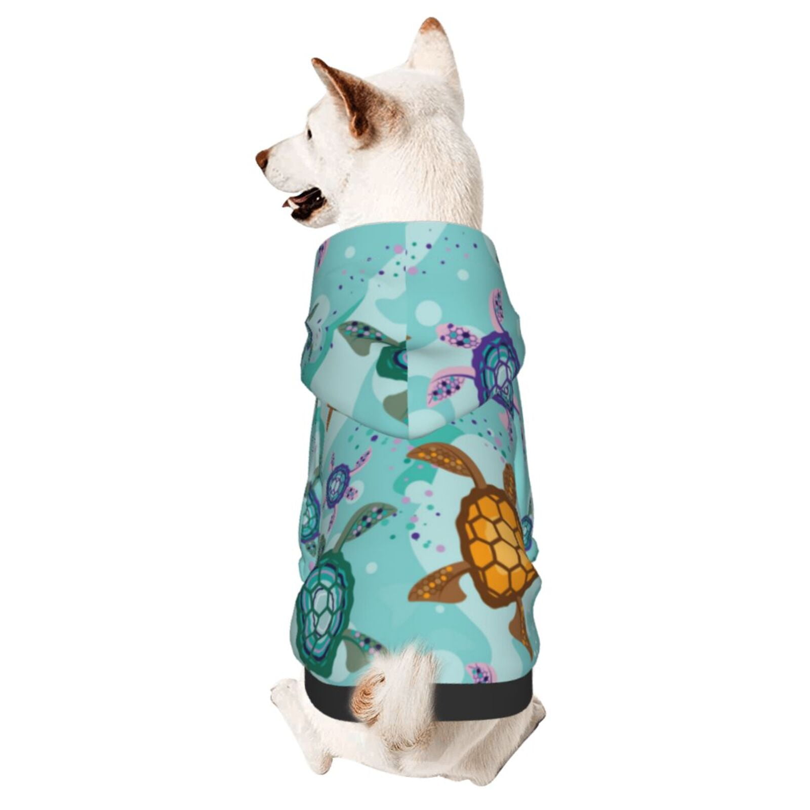 Xecao Turtles And Sea Pattern Sweatshirts Winter Pet Dog Hoodie Puppy ...
