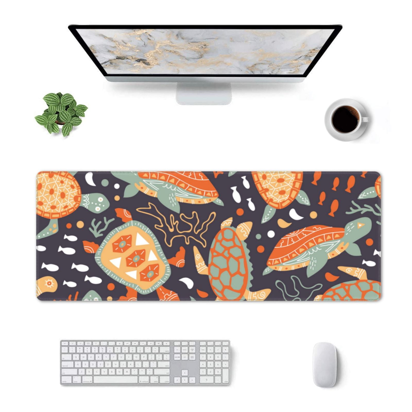 Xecao Turtles and Sea Plants for Mouse Pad - Waterproof Extended ...