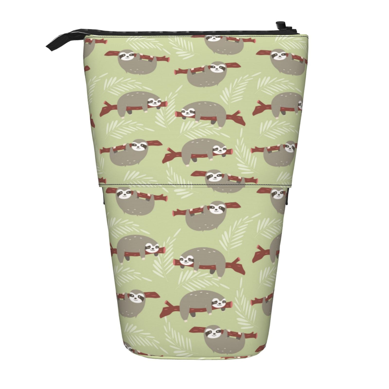 Xecao Twig Sloth Print Telescopic Pencil Bag Pen Holder Pop Up ...