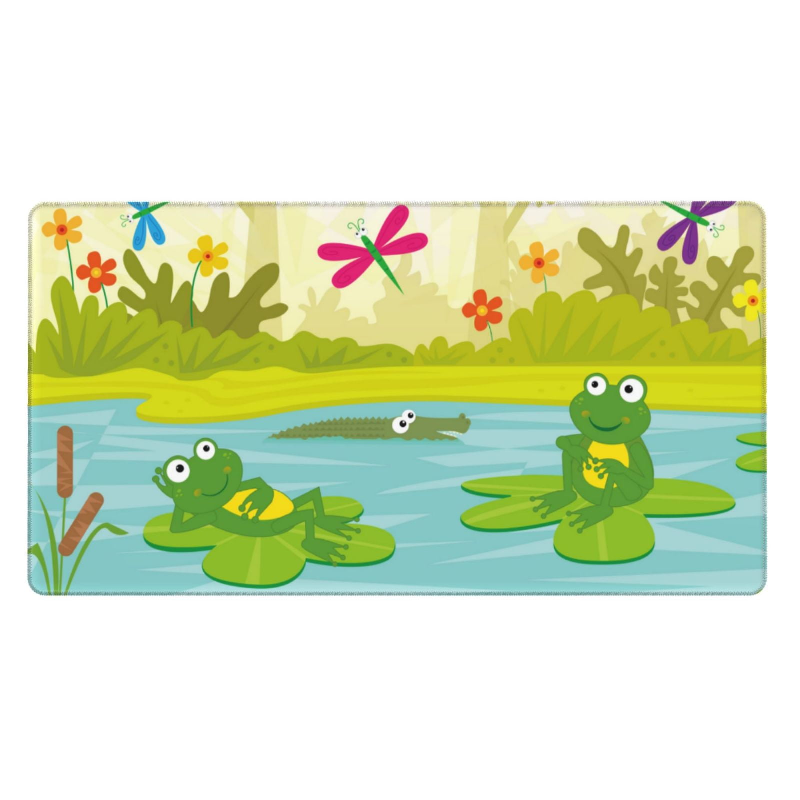 Xecao Two Frogs Are Sitting On Water Lilies for Waterproof Mouse Pad ...