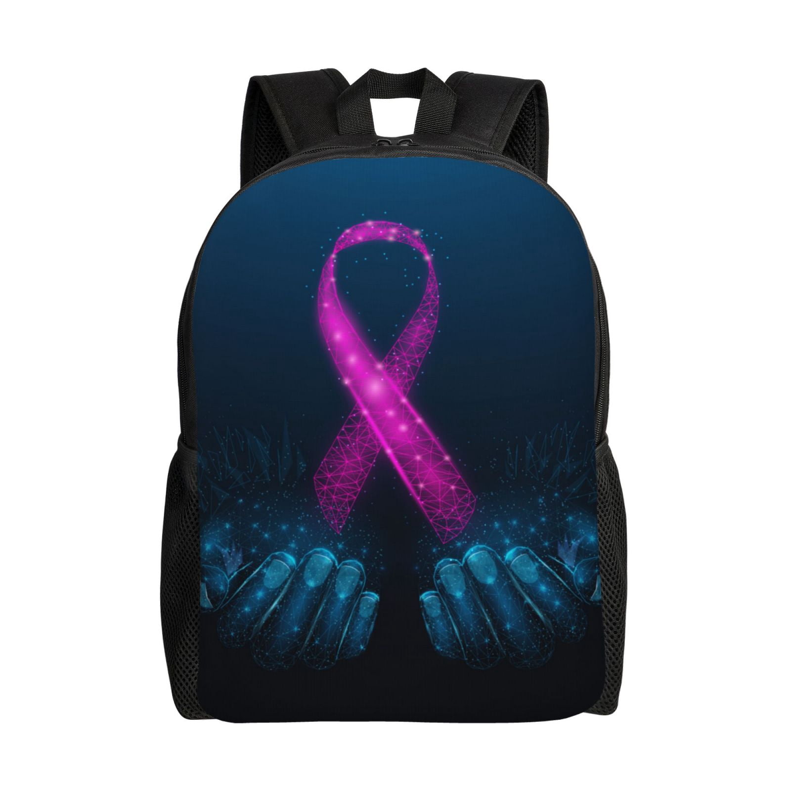 Xecao Two Human Hands are Holds Pink Ribbon Awareness Print School ...