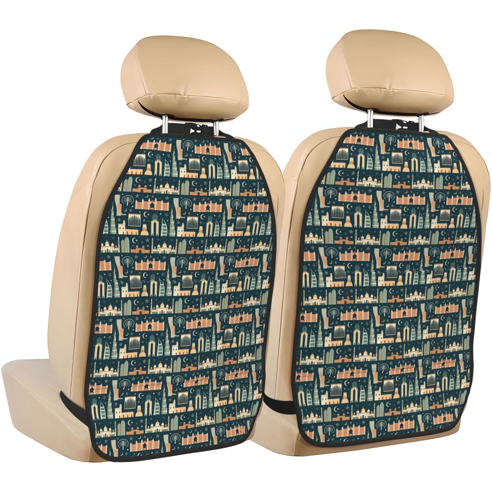 Xecao UAE Travel1 1 Pattern Car Seat Back Protector 2 Pack Large ...