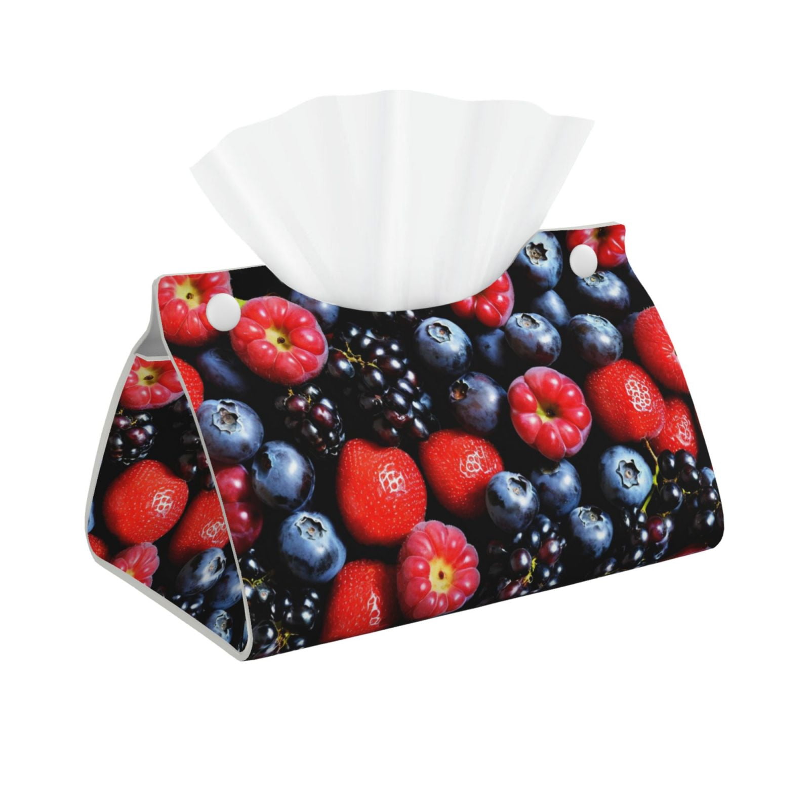 Xecao Variety Of Fruits And Berries Print Tissue Box Cover,Modern PVC ...
