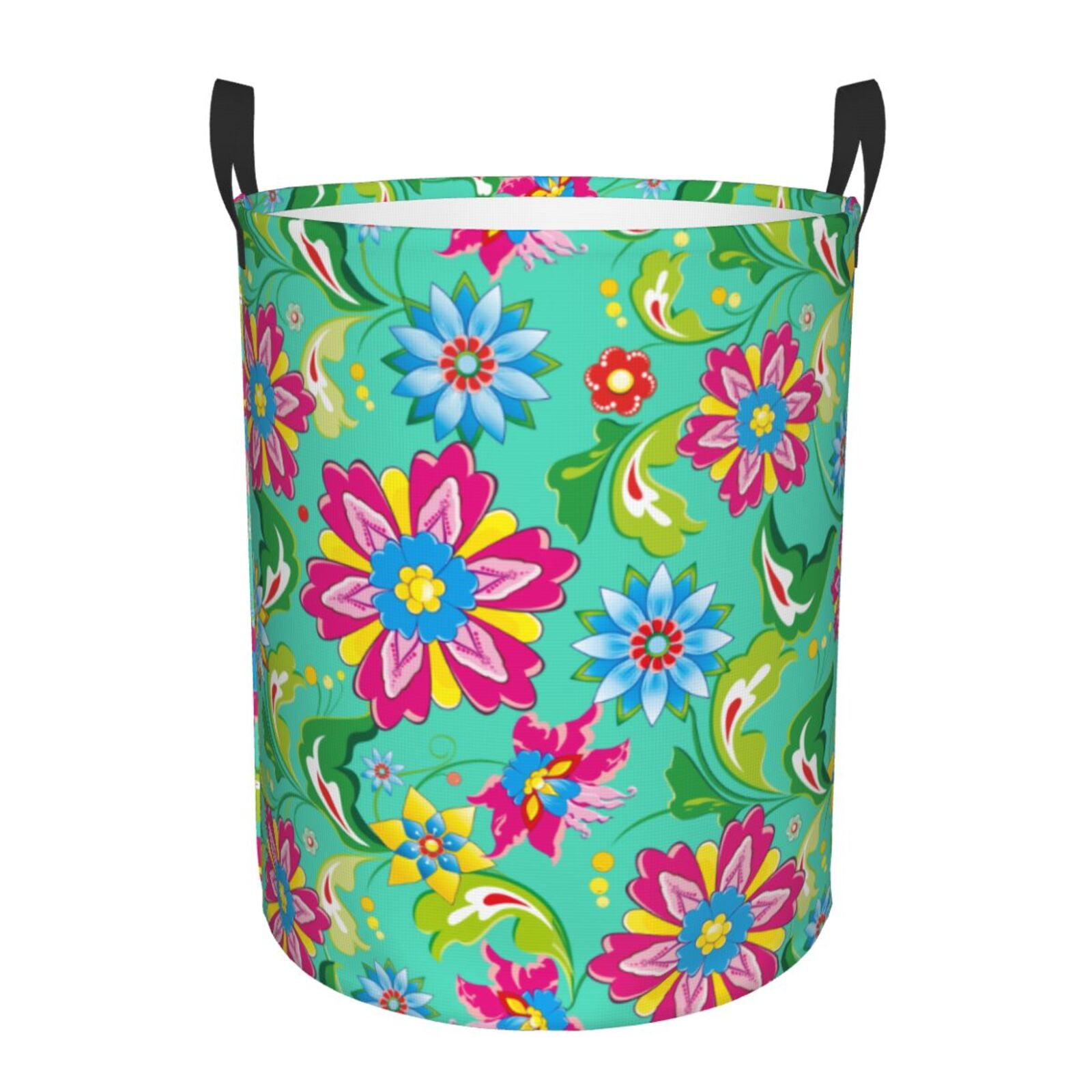 Xecao Vector Mexican Otomi Style Bright Print Laundry Hamper Basket ...