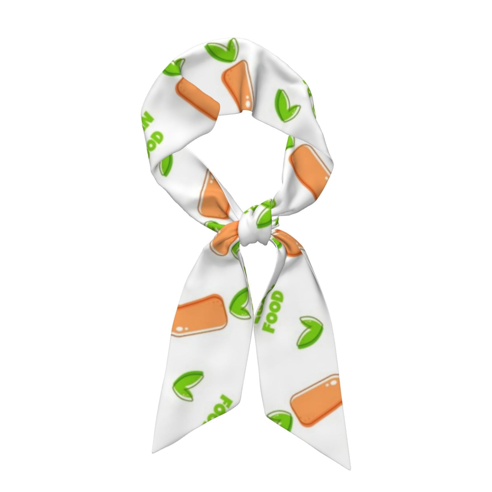 Xecao Vegan Fruit Carrot Pattern Large Satin Head Scarf - Satin Hair ...