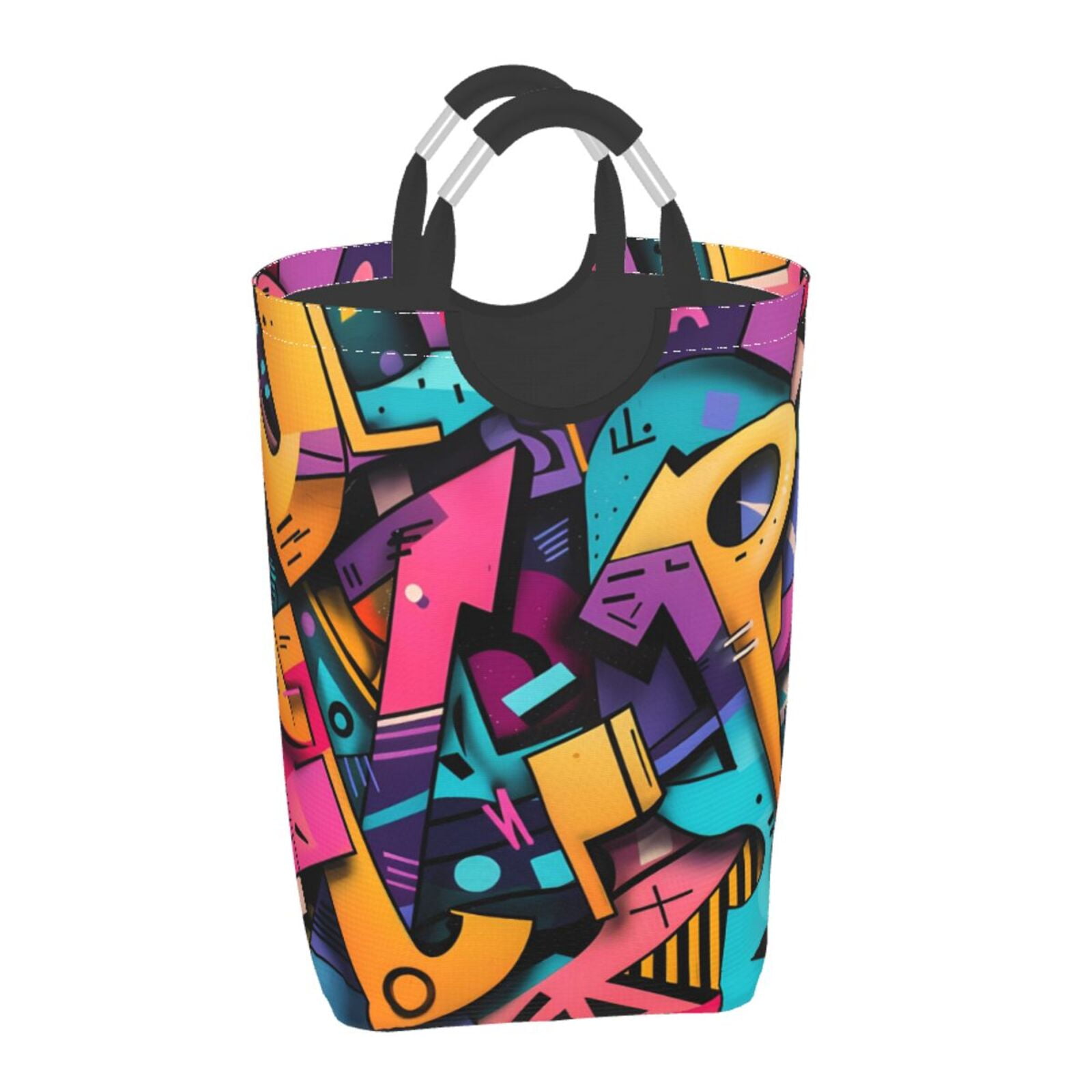 Xecao Vibrant Graffiti Urban Art for Laundry Basket,Collapsible Large ...