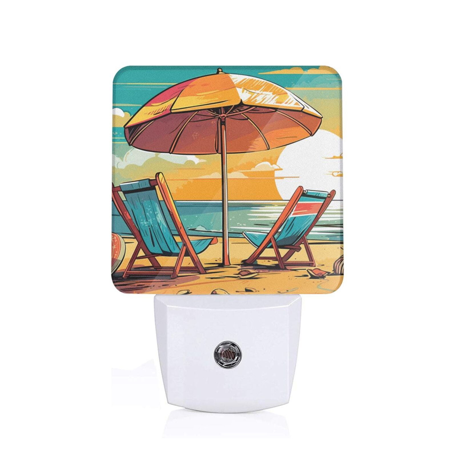 Xecao Vintage Beach Sunset for Night Light - a Wall-mounted LED Fixture ...