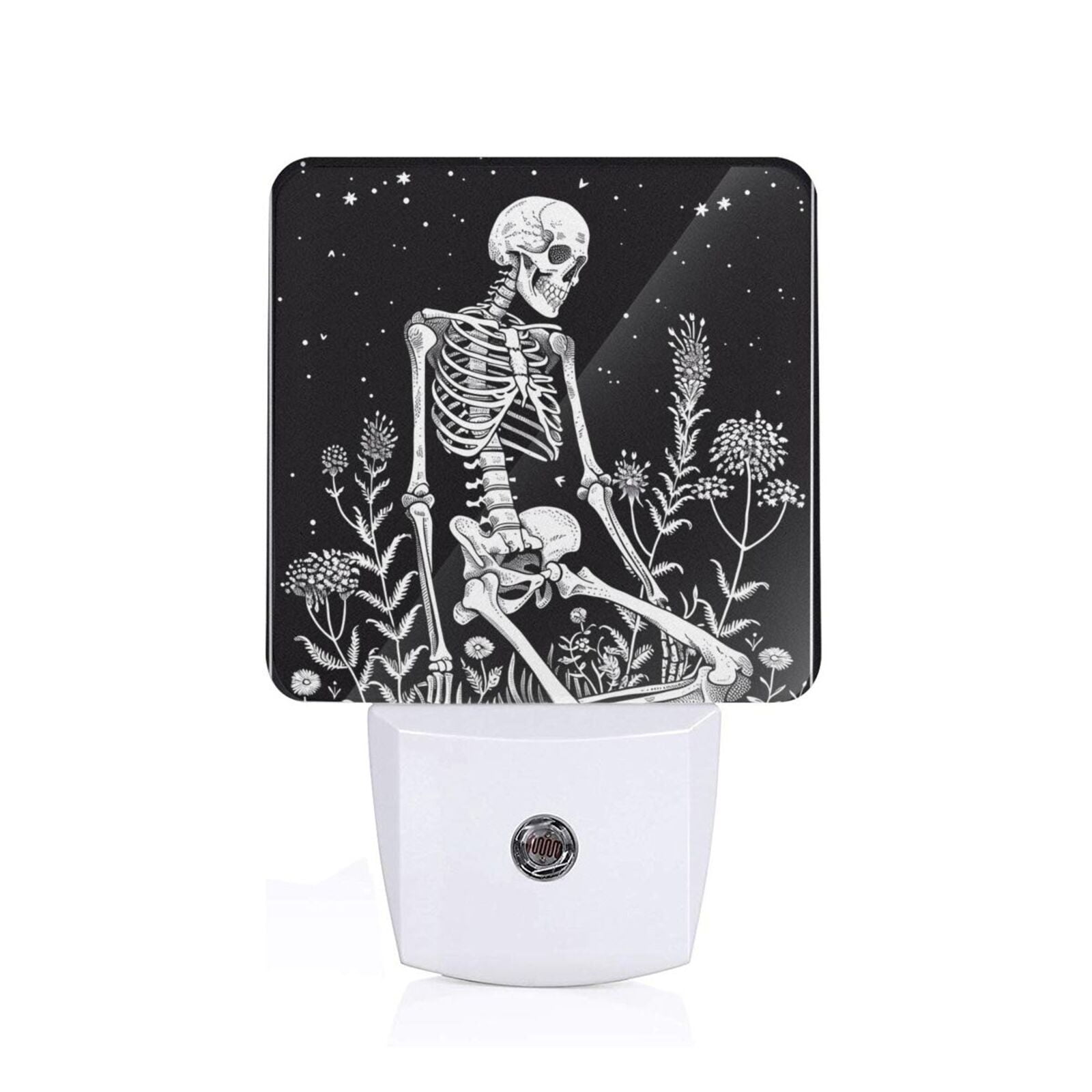 Xecao Vintage Black white Plant skull for Night Light - a Wall-mounted ...