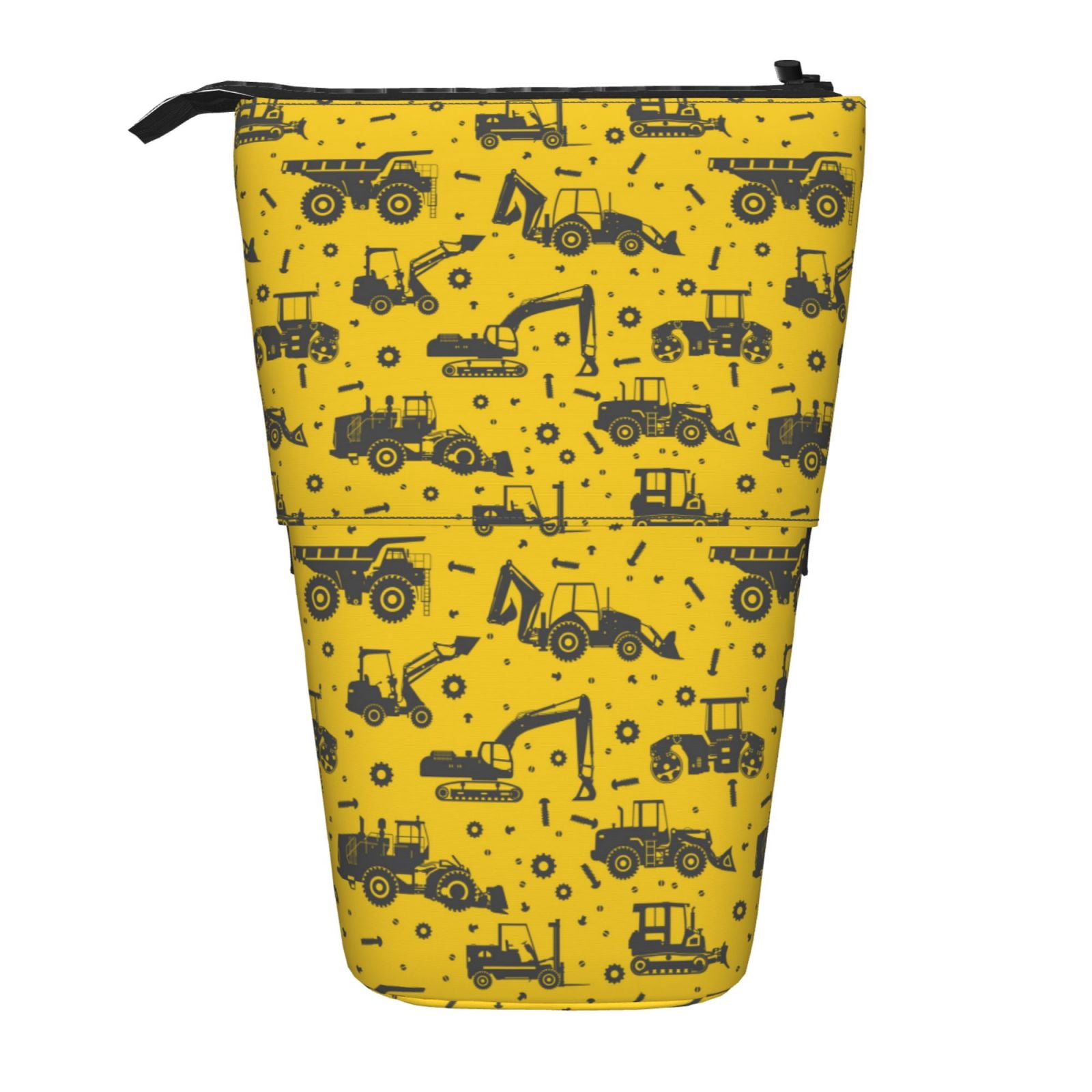 Xecao Vintage Excavator Print Telescopic Pencil Bag Pen Holder Pop Up ...