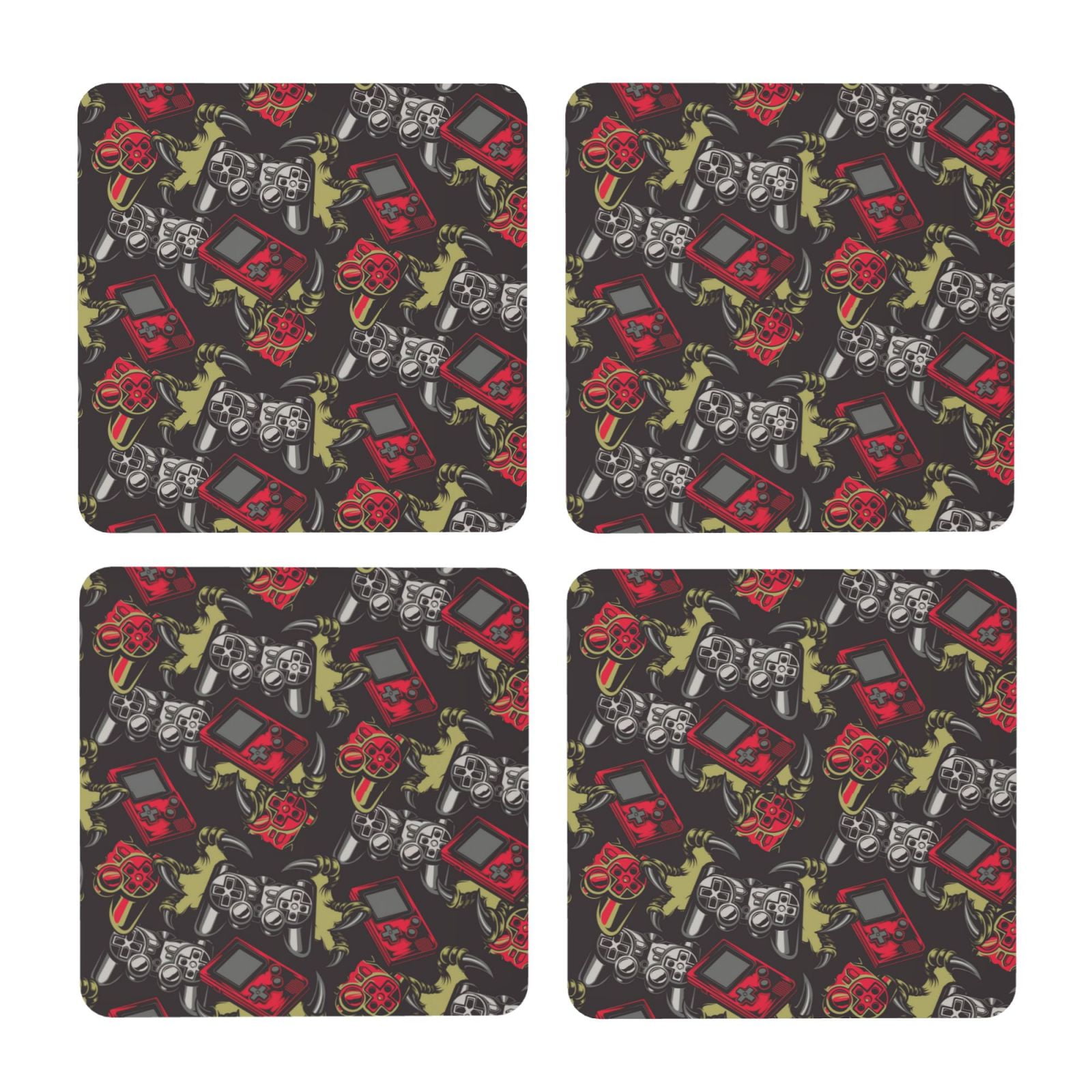 Xecao Vintage Gaming for MDF Cork Coaster 4 Pcs,Drink Coasters,Suit for ...