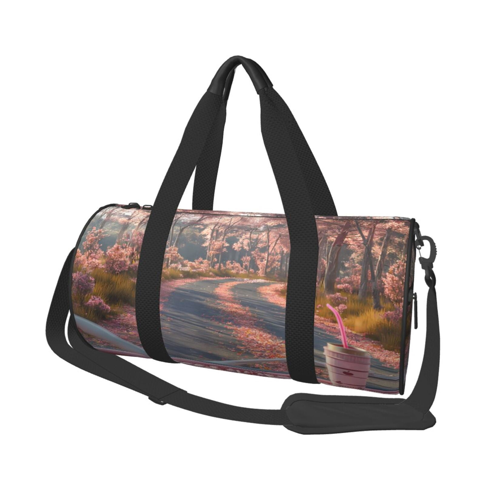 Xecao Vintage Pink Drive View Print Travel Duffle Bag, Bag Carry On ...