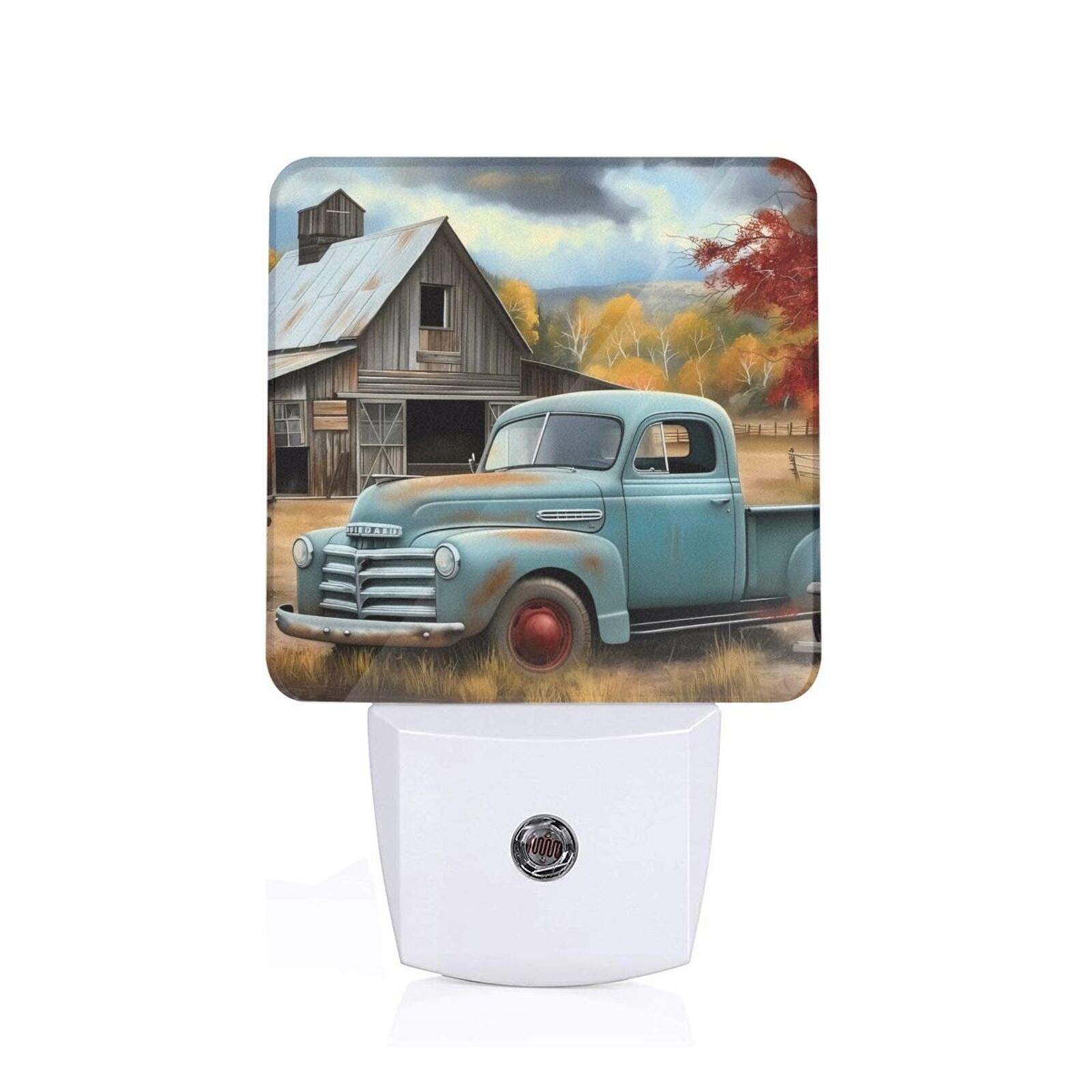 Xecao Vintage Truck Farm Scene for Night Light - a Wall-mounted LED ...