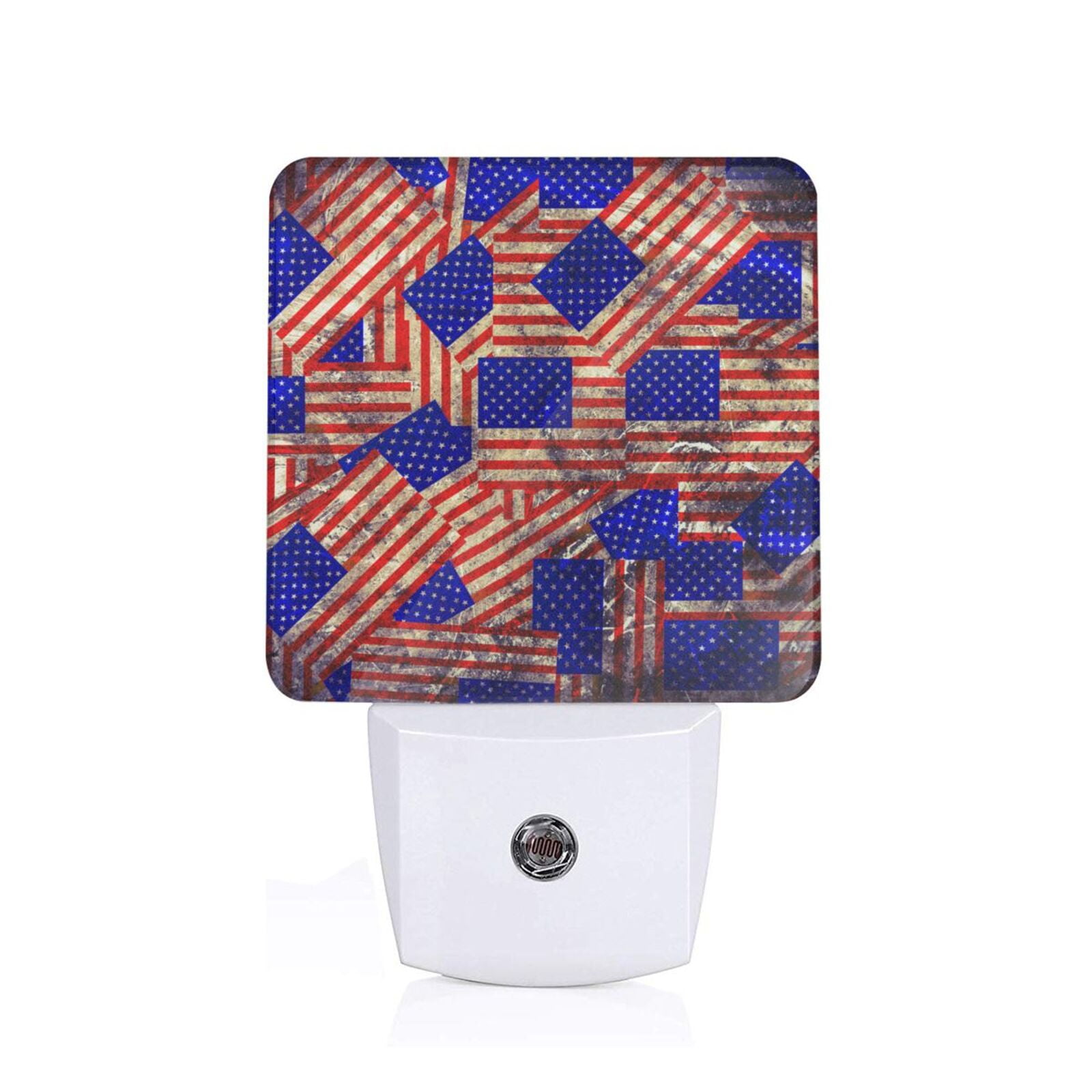 Xecao Vintage USA Flag for Night Light - a Wall-mounted LED Fixture ...