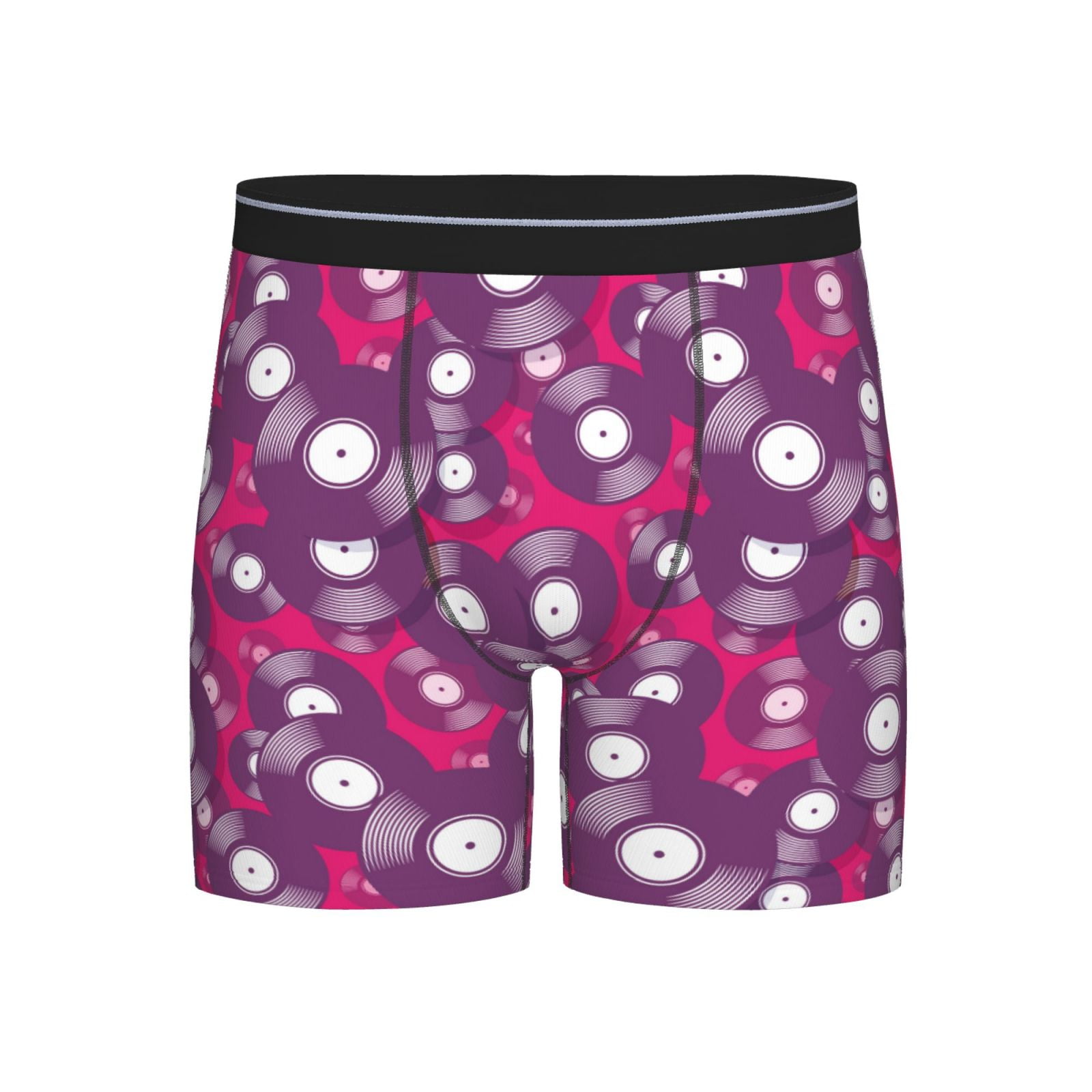 Xecao Vintage Vinyl Record Print Boxer Briefs for Men's Stretch ...