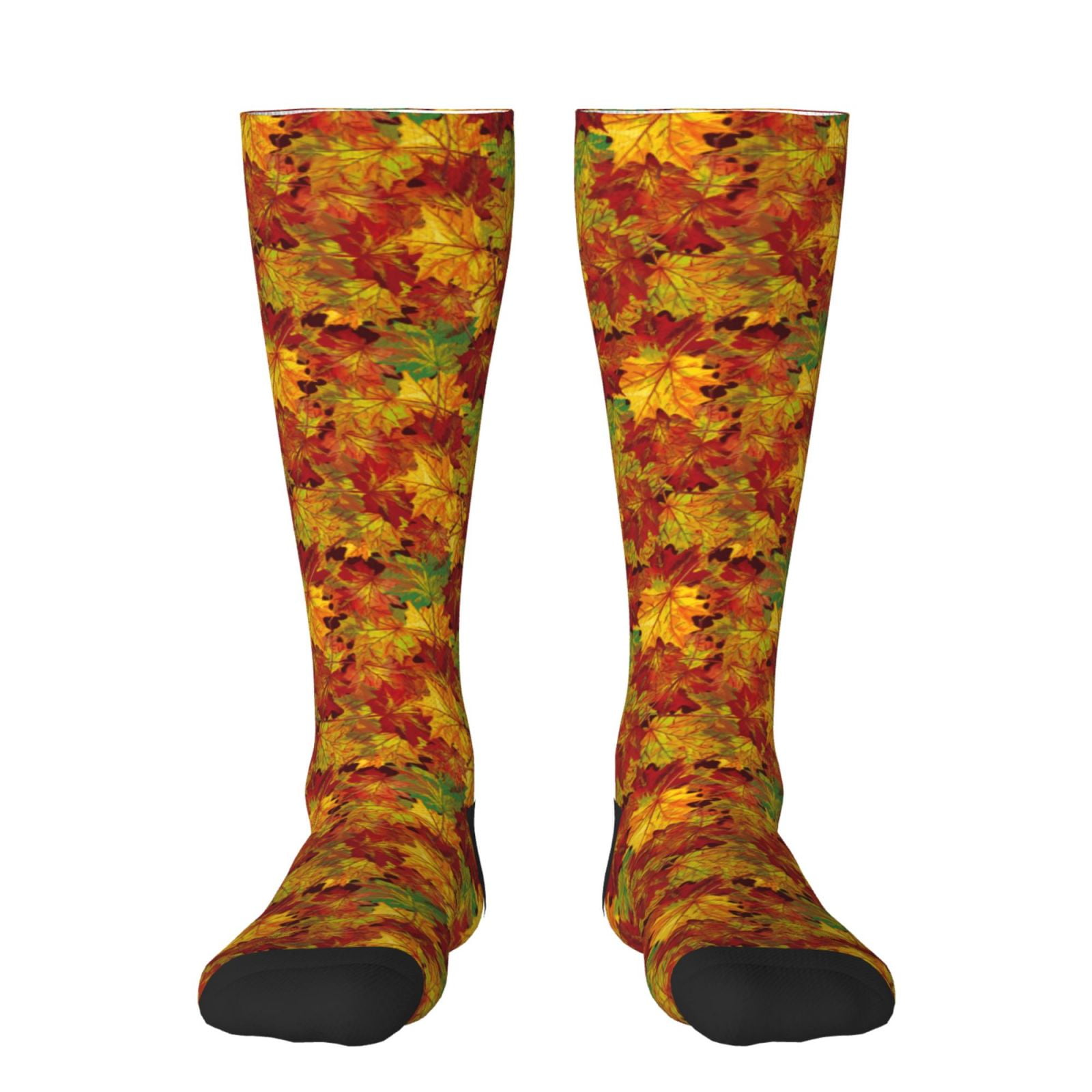 Xecao Vintage maple leaf autumn Print Compression Socks for Both Men ...
