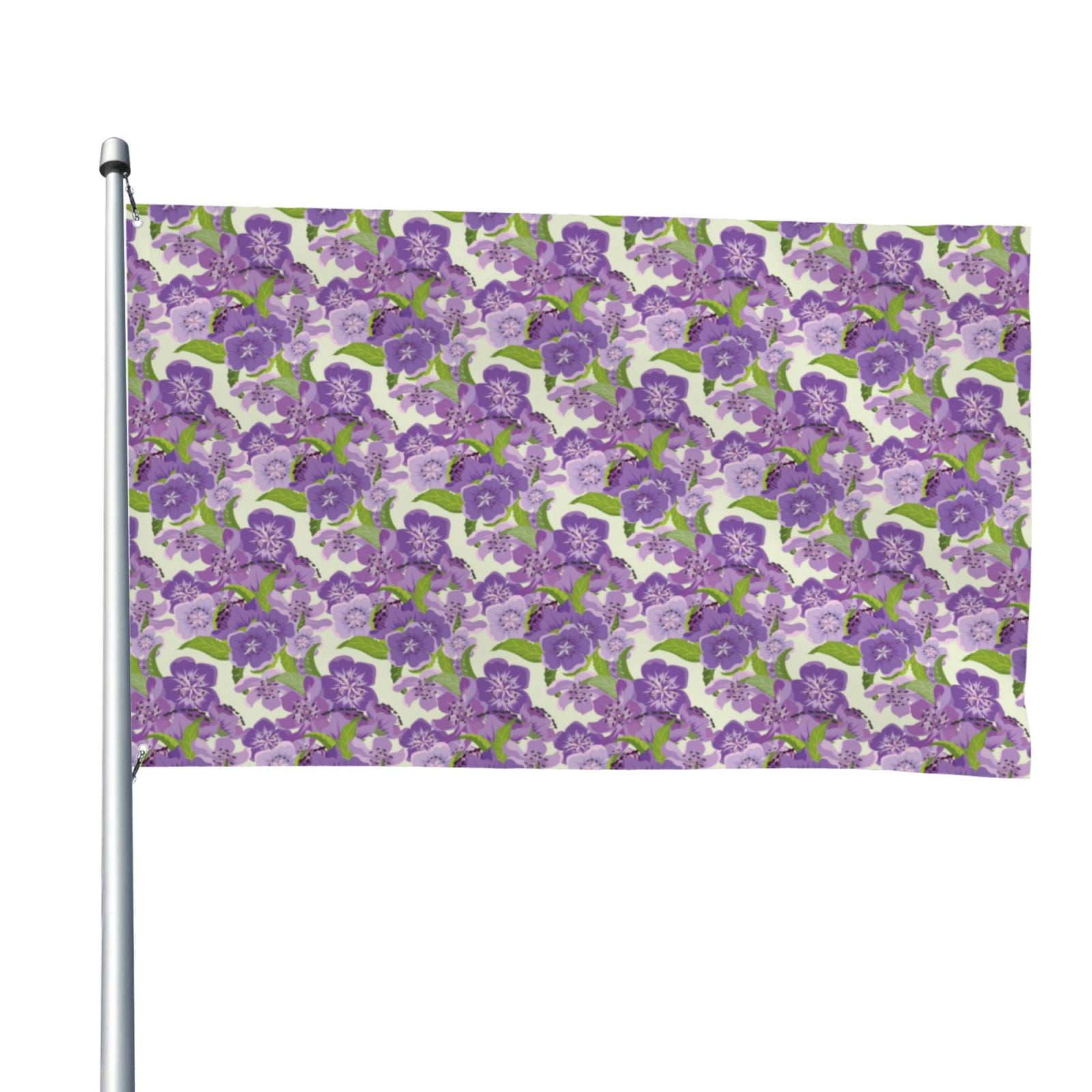 Xecao Violets Flowers for Longest Lasting Flag, Made From Polyester, UV ...