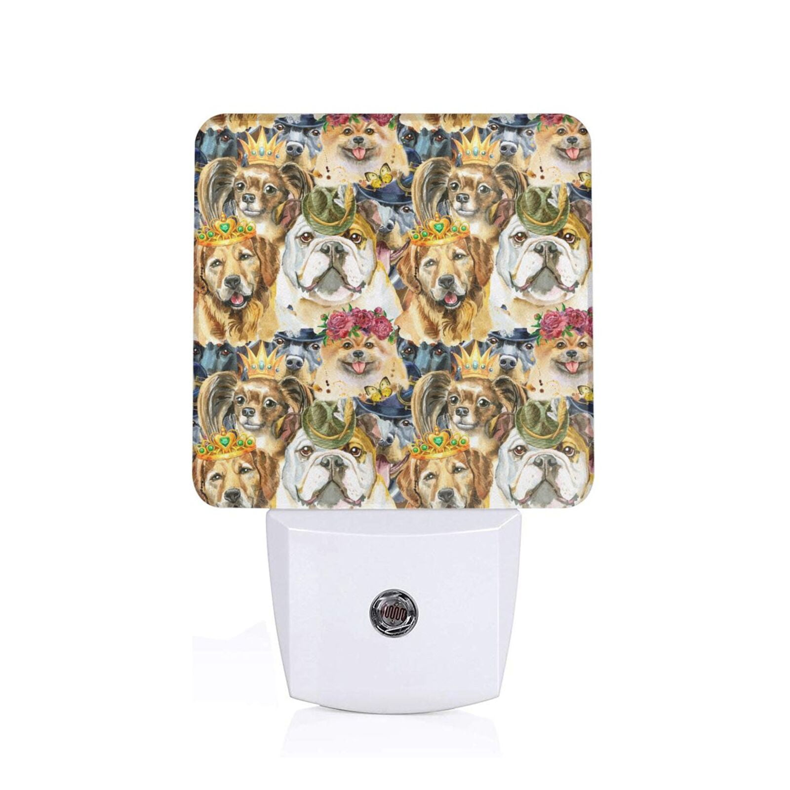 Xecao Watercolor Dogs for Night Light - a Wall-mounted LED Fixture with ...