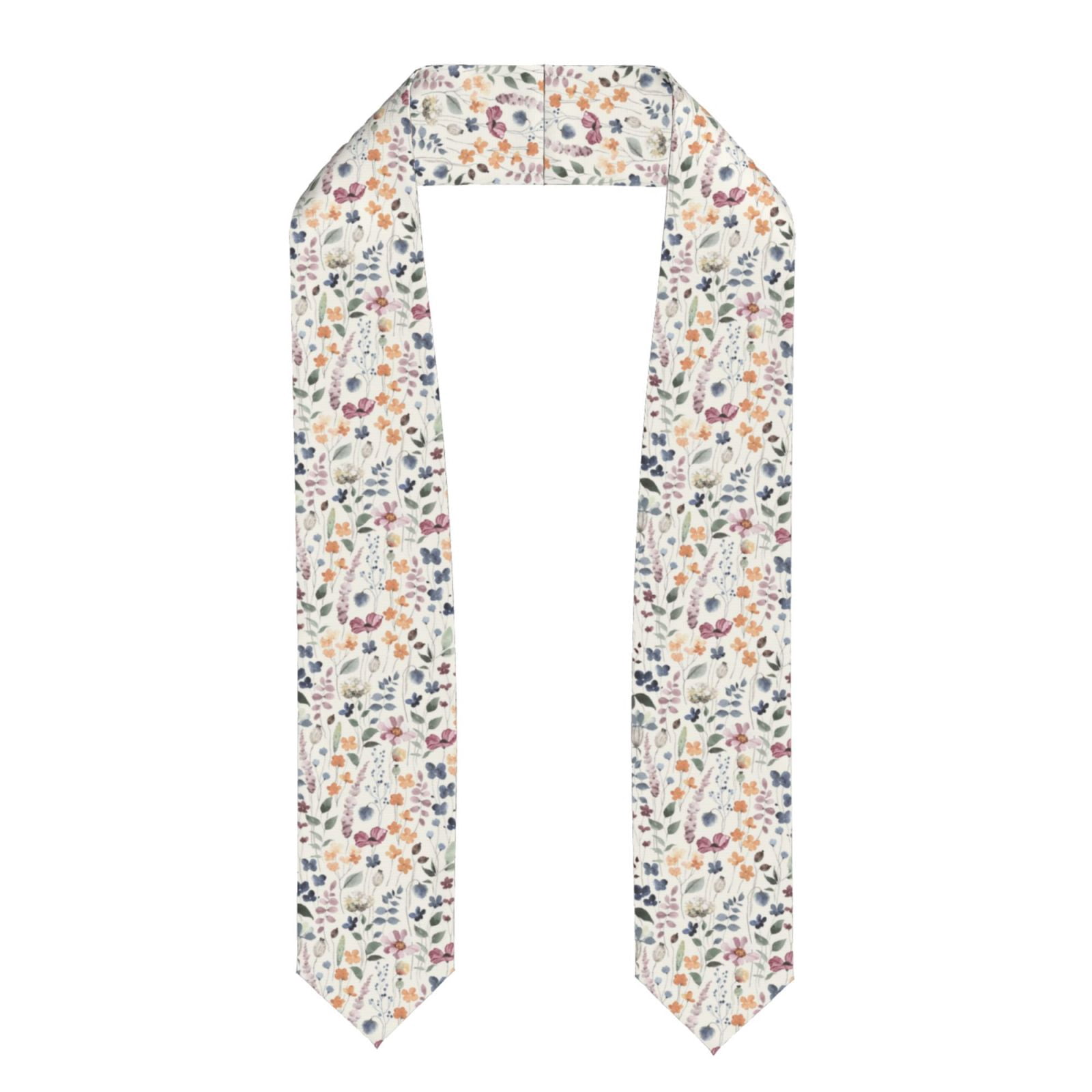 Xecao Watercolor Floral Print Graduation Shawl Stole Honor Stole Adult ...