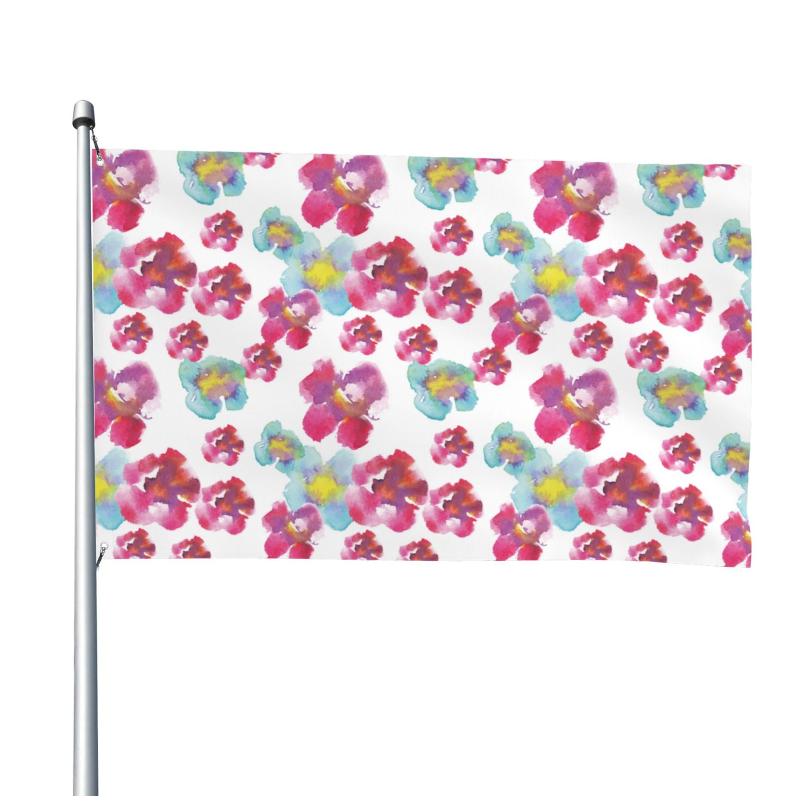 Xecao Watercolor Flowers for Longest Lasting Flag, Made From Polyester ...