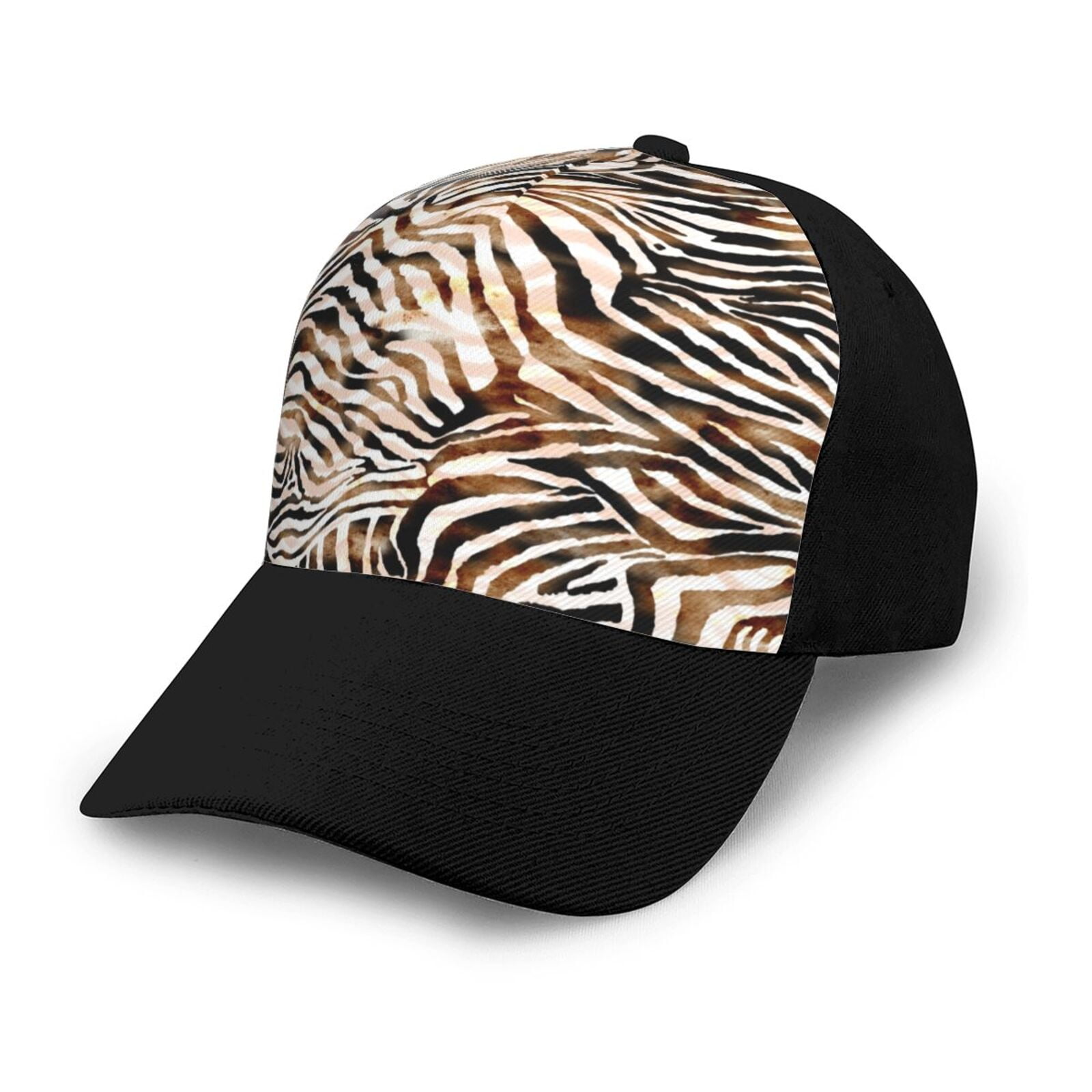 Xecao Watercolor Zebra print unisex vintage washed baseball cap, a soft ...
