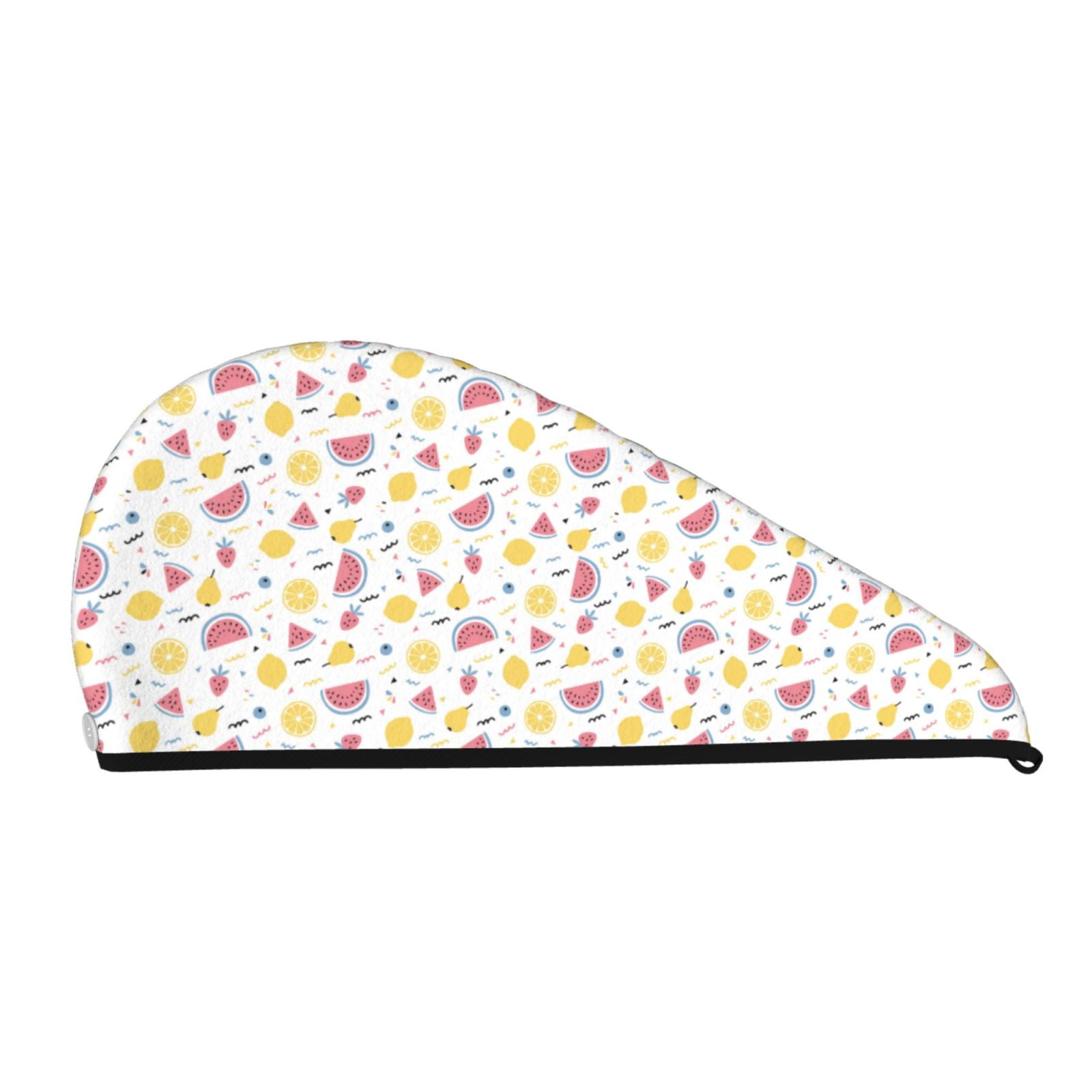 Xecao Watermelon And Lemon Print Hair Towel, Hair Turbans for Wet Hair ...