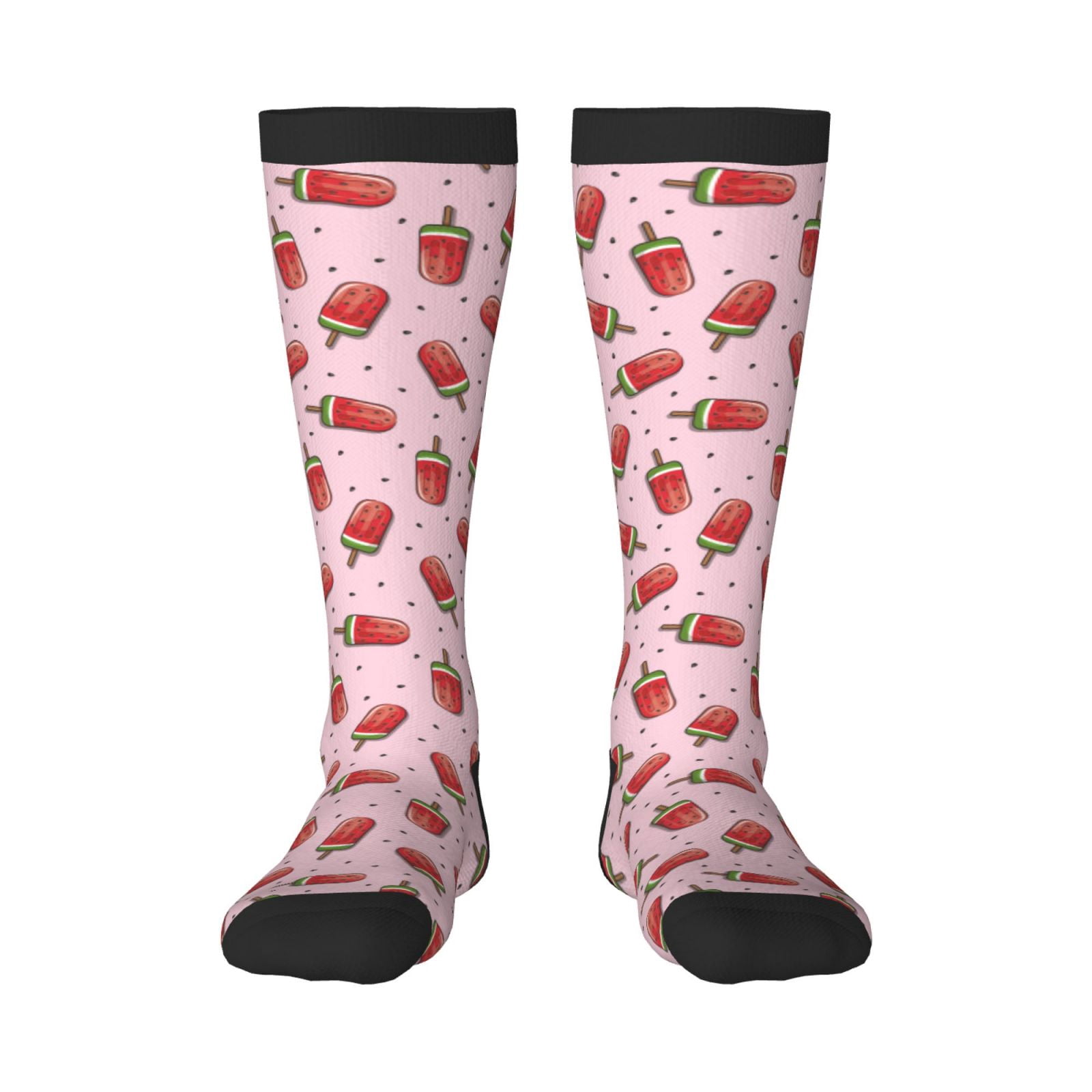 Xecao Watermelon Ice Cream print thigh-high socks, crafted for both men ...
