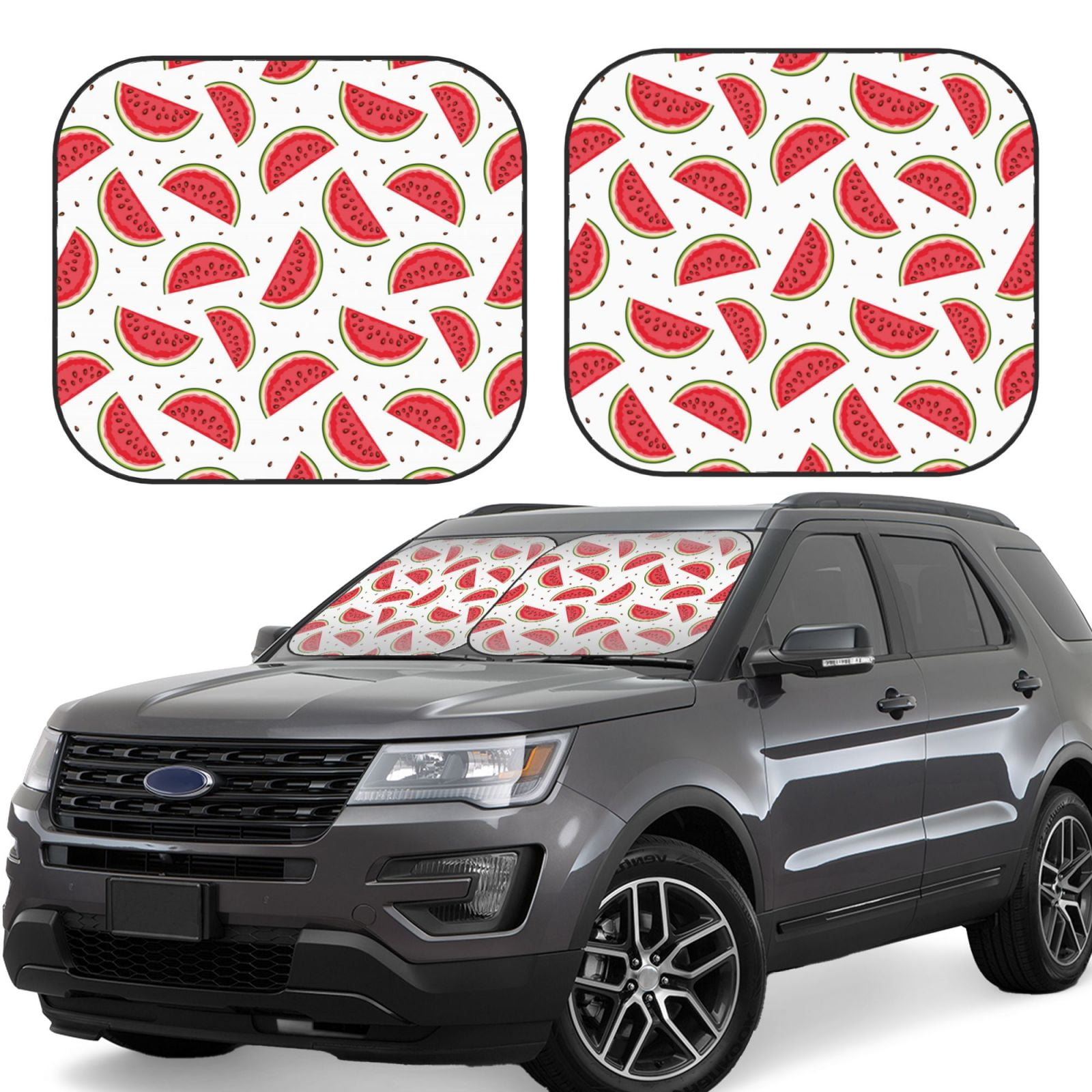 Xecao Watermelon for Foldable Car Sun Shades (2-Pack) offer sun ...