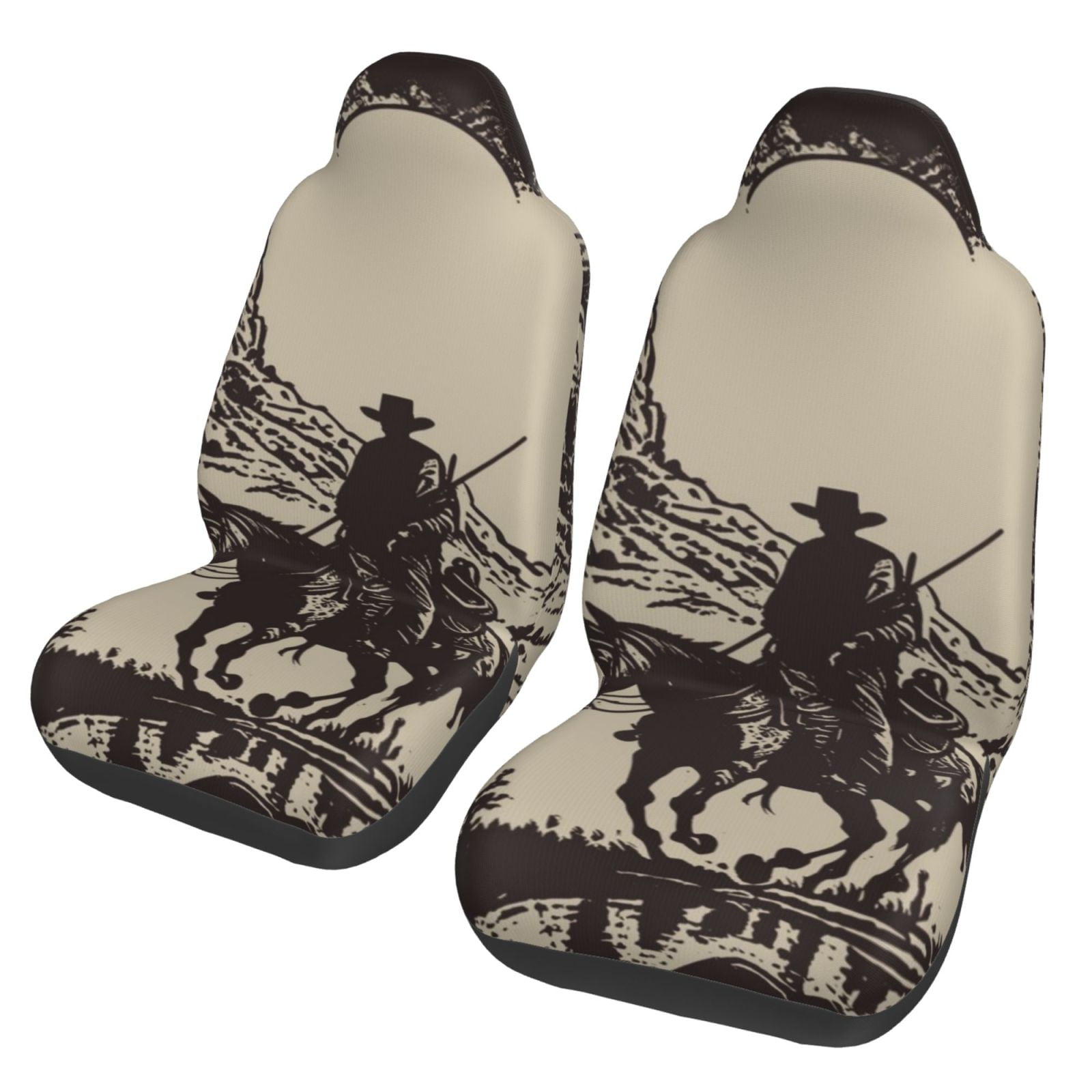 Xecao Western Desert Cowboy Print Car Seat Cover in That Fits Most Cars ...