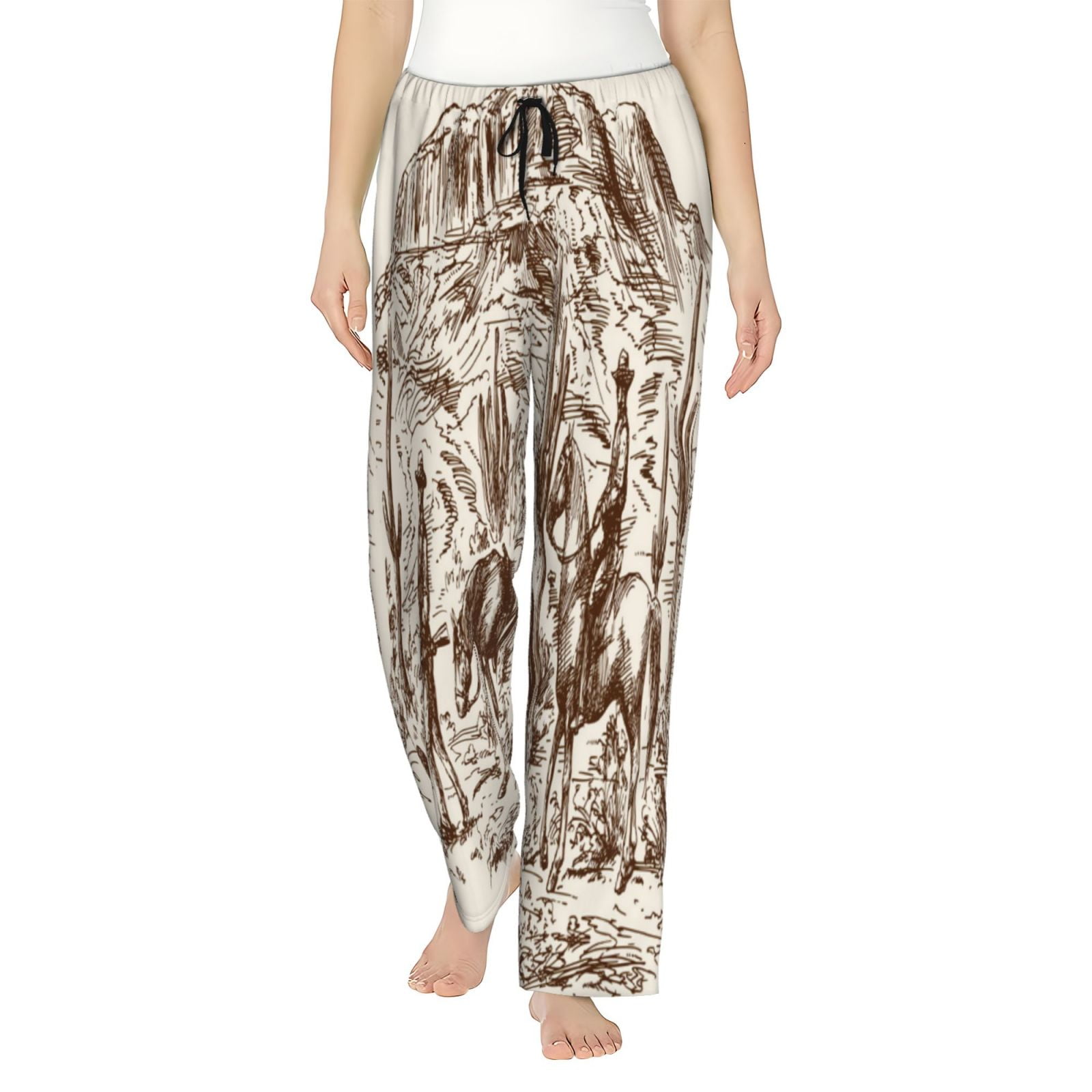 Xecao Western Desert Cowboys2 Women's Straight Lounge Pajama Pants: The ...