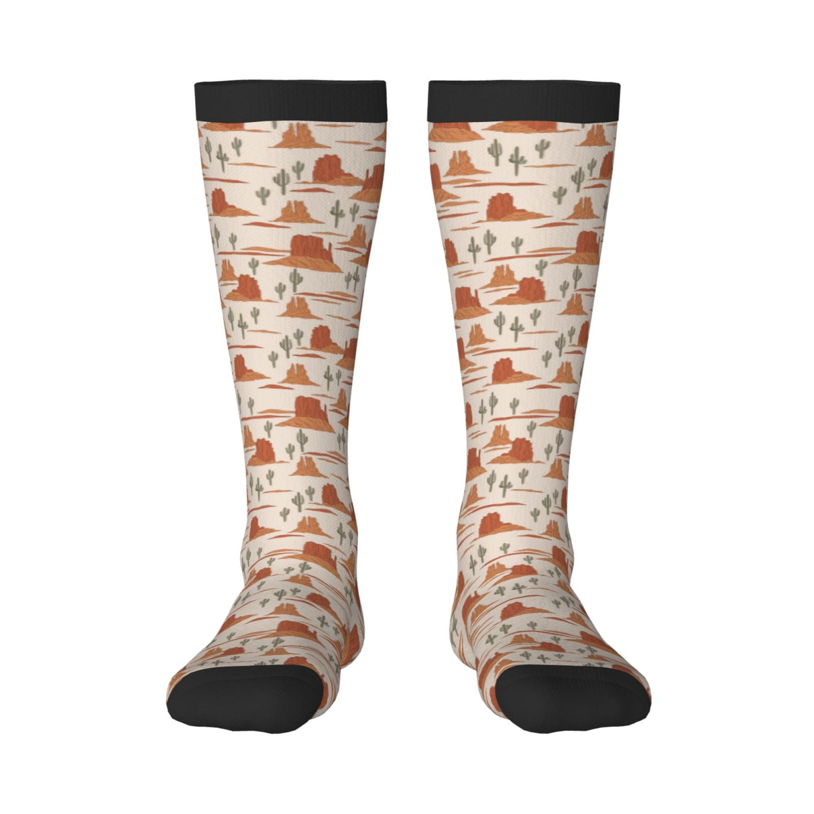 Xecao Western Desert Nature Landscape Print Compression Socks for Both ...