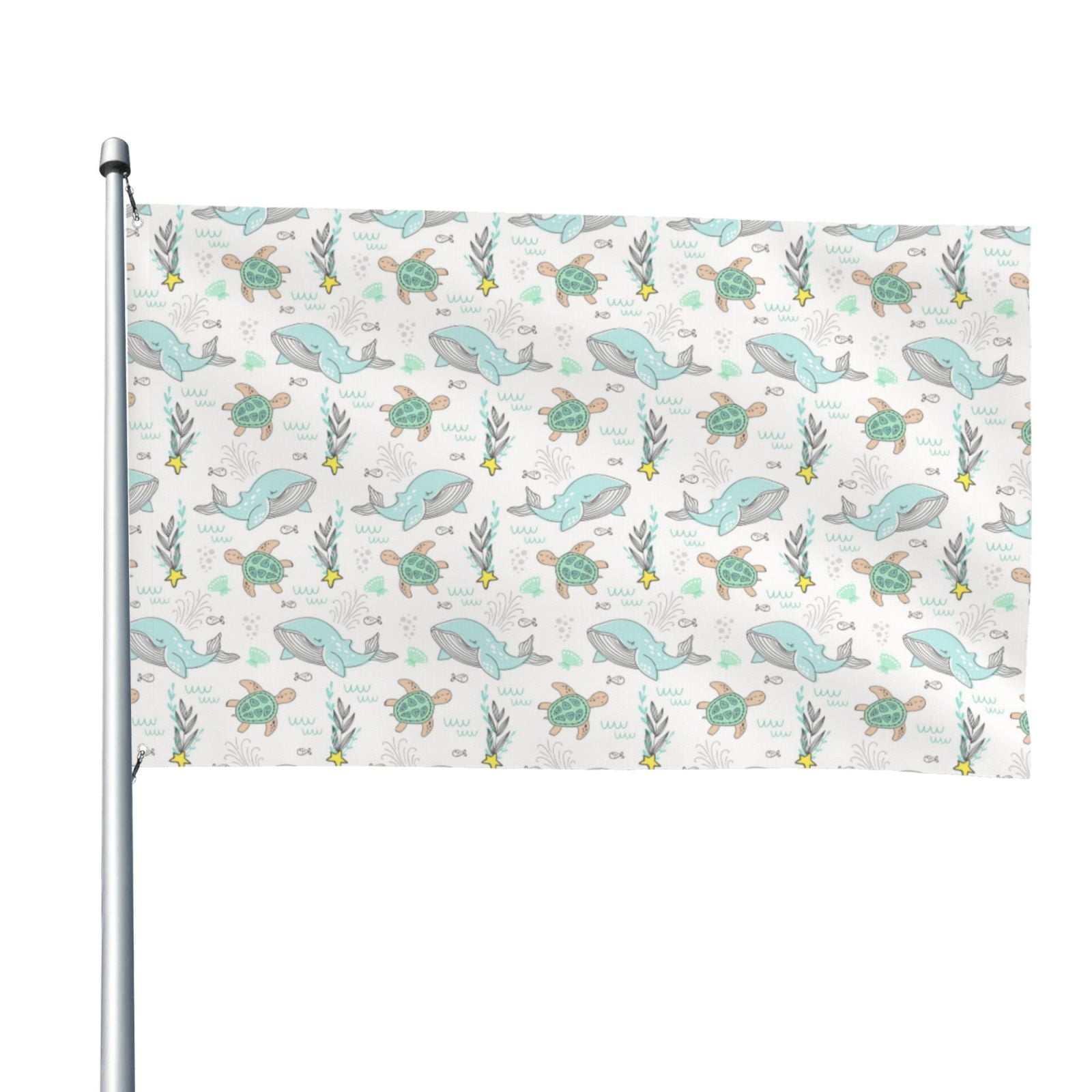 Xecao Whale And Turtle for Longest Lasting Flag, Made From Polyester ...
