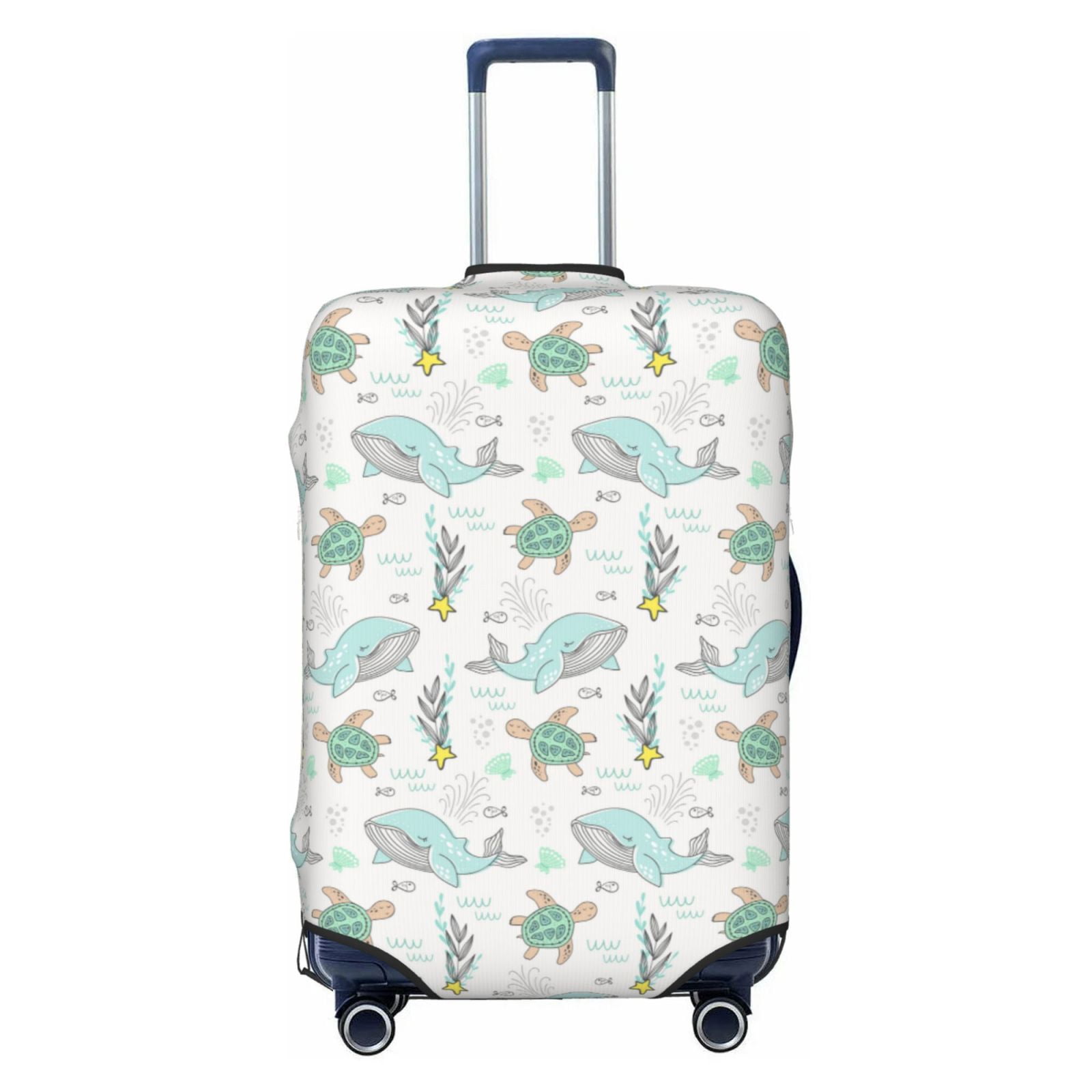 Xecao Whale And Turtle print Elastic Luggage Cover, with double-sided ...