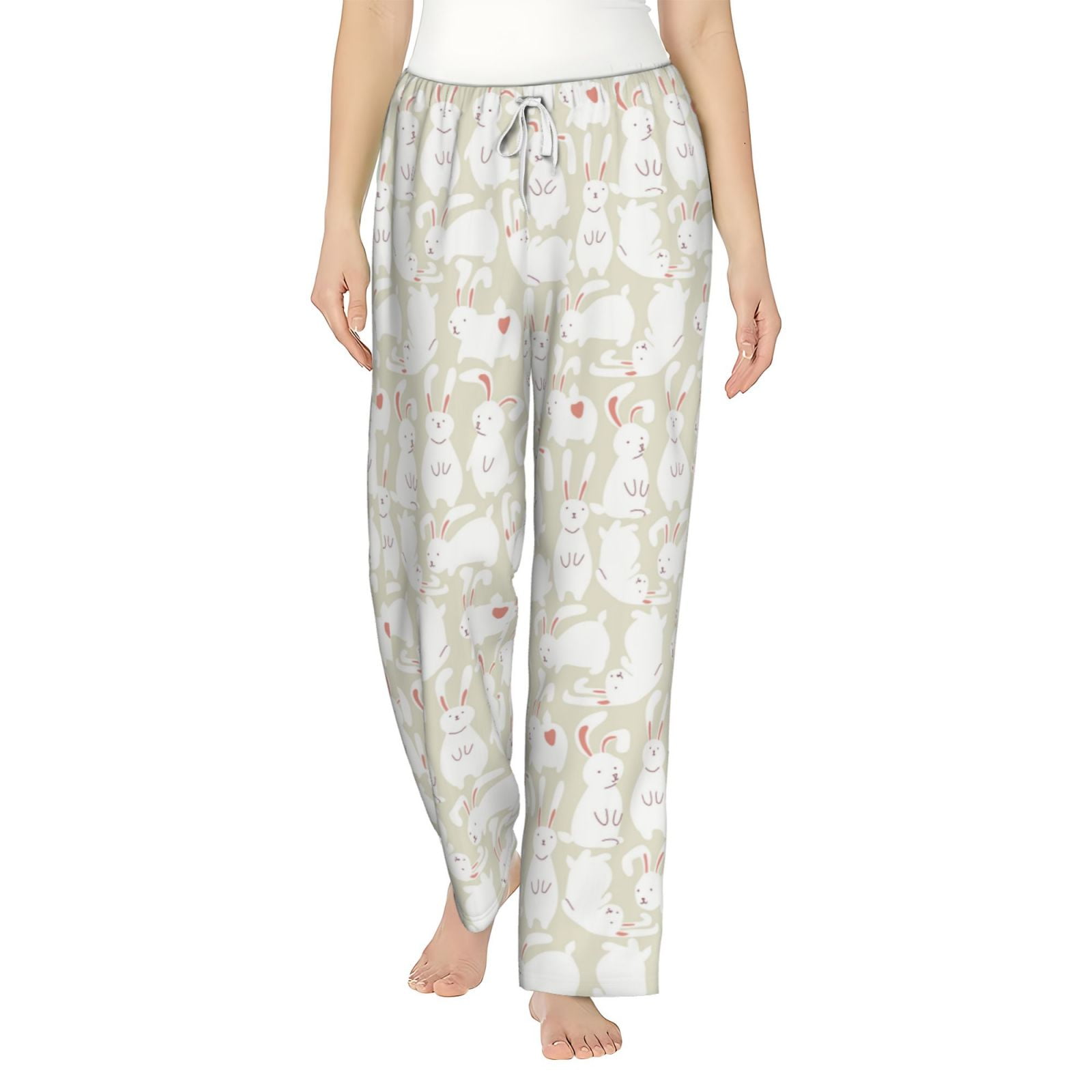 Xecao White Rabbit Women's Straight Lounge Pajama Pants: The Epitome of ...