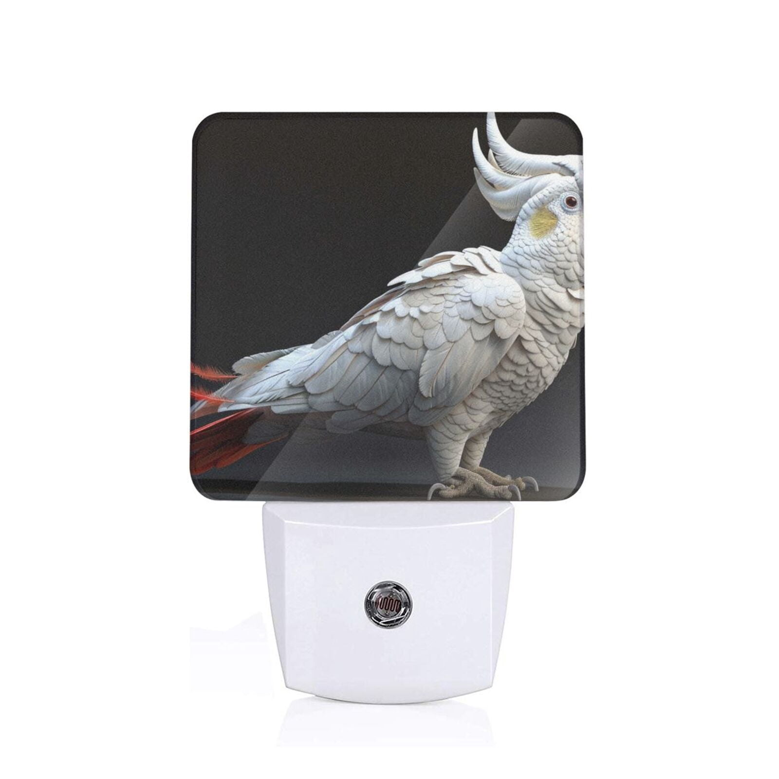 Xecao White Red Cockatoo for Night Light - a Wall-mounted LED Fixture ...