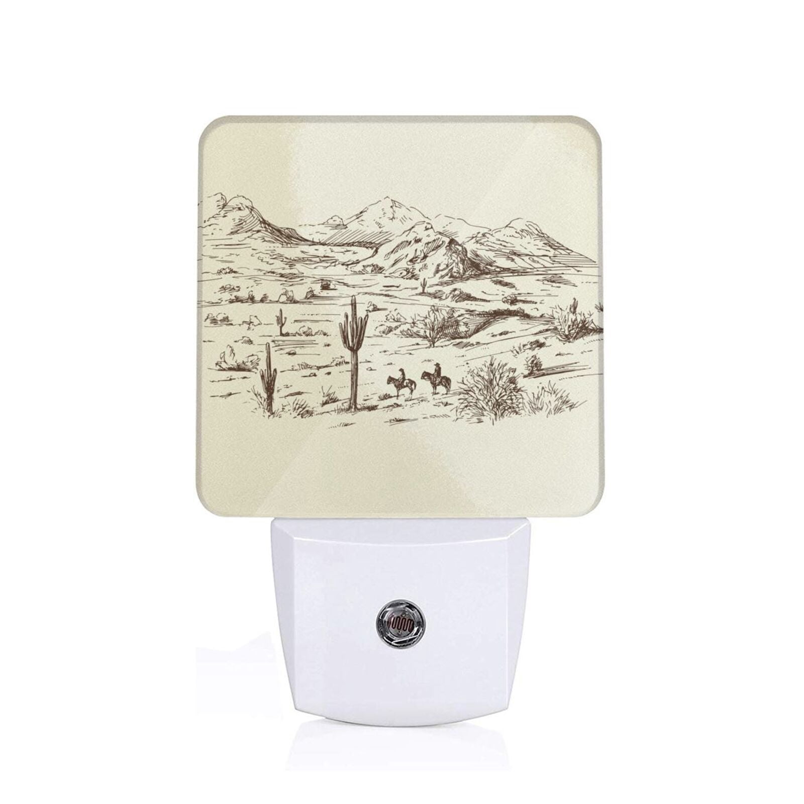 Xecao Wild West Desert With Cowboys for Night Light - a Wall-mounted ...