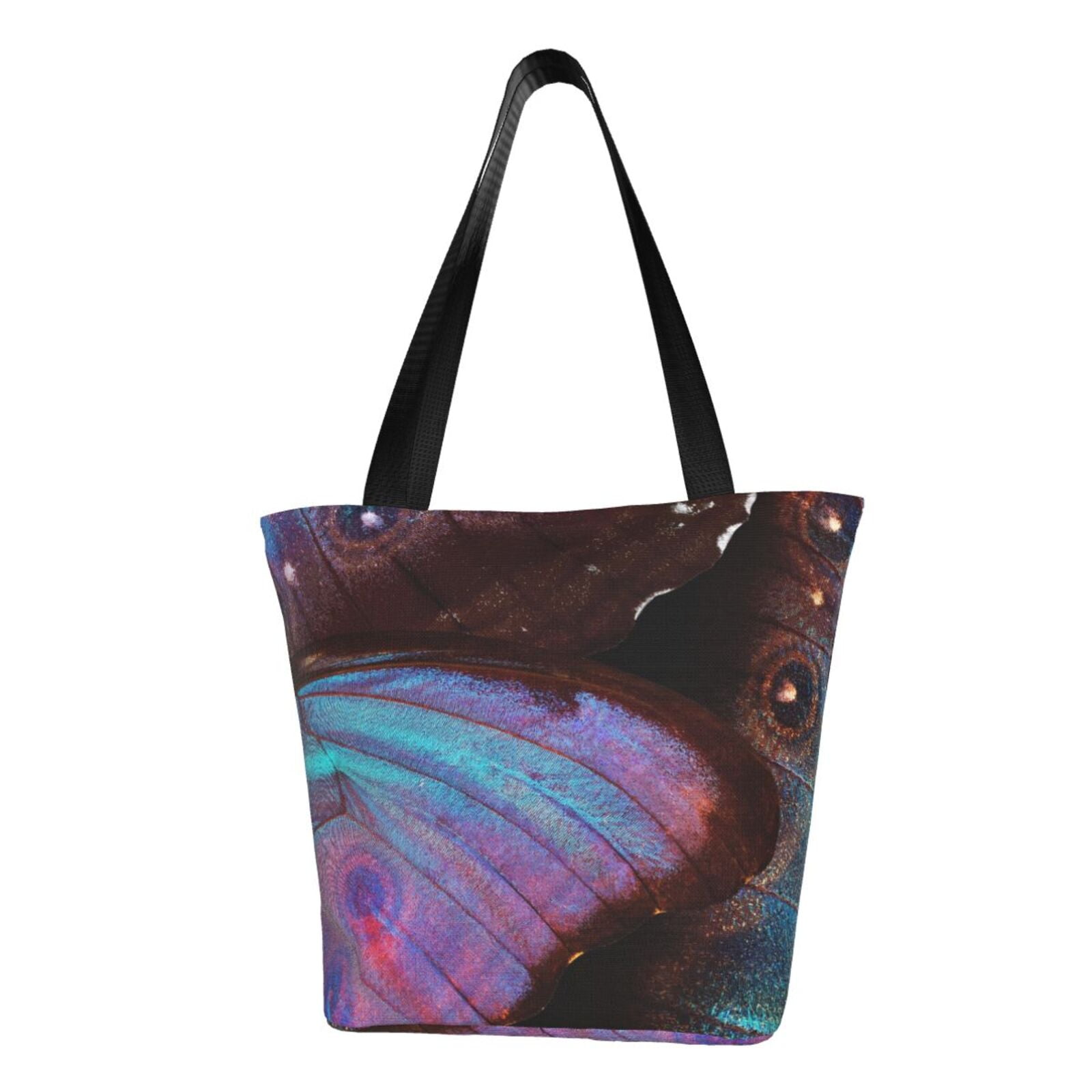 Xecao Wings Of A Butterfly for Tote Bag for Women -Tote Shoulder Bag with A Little Pocket Inside ...