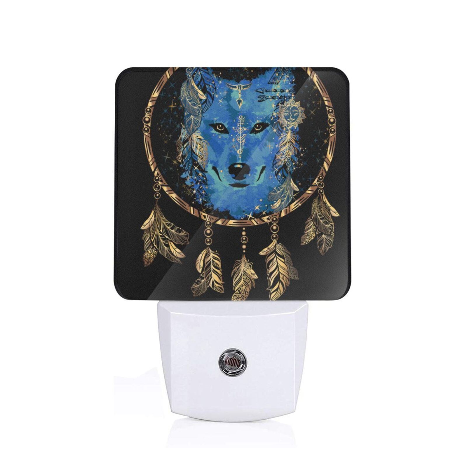 Xecao Wolf Head And Dreamcatcher for Night Light - a Wall-mounted LED ...